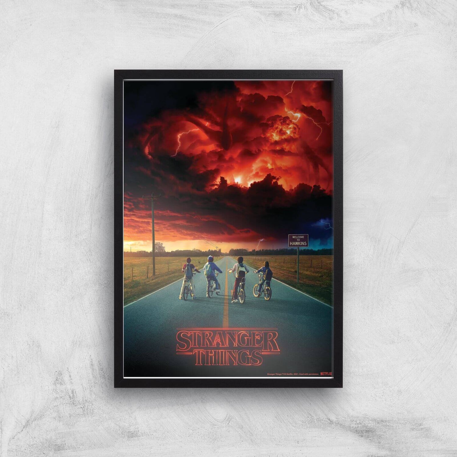 Stranger Things Welcome To Hawkins Giclee Art Print Homeware | Zavvi France