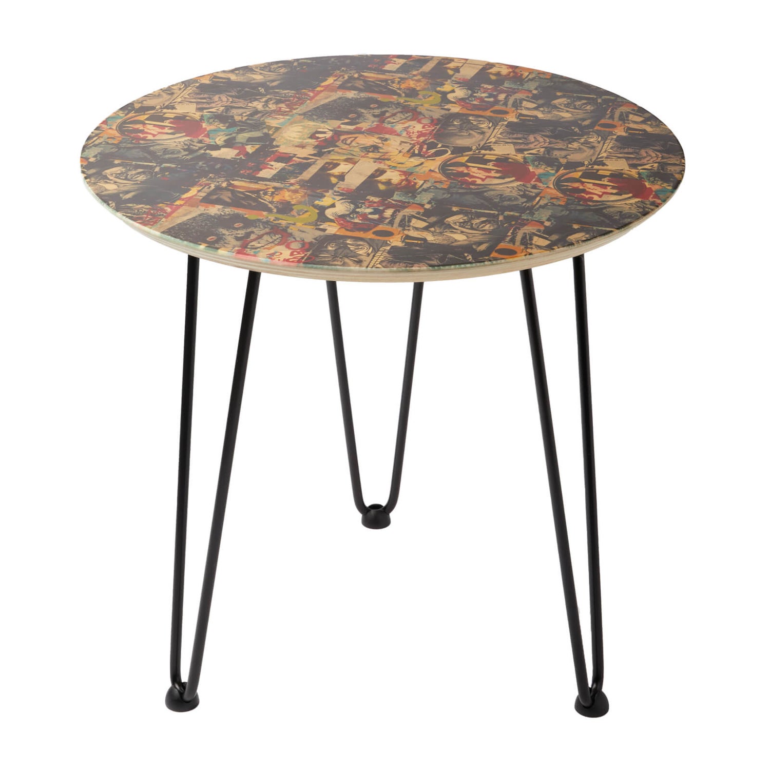 Decorsome x Batman Collage Wooden Side Table Homeware - Zavvi UK