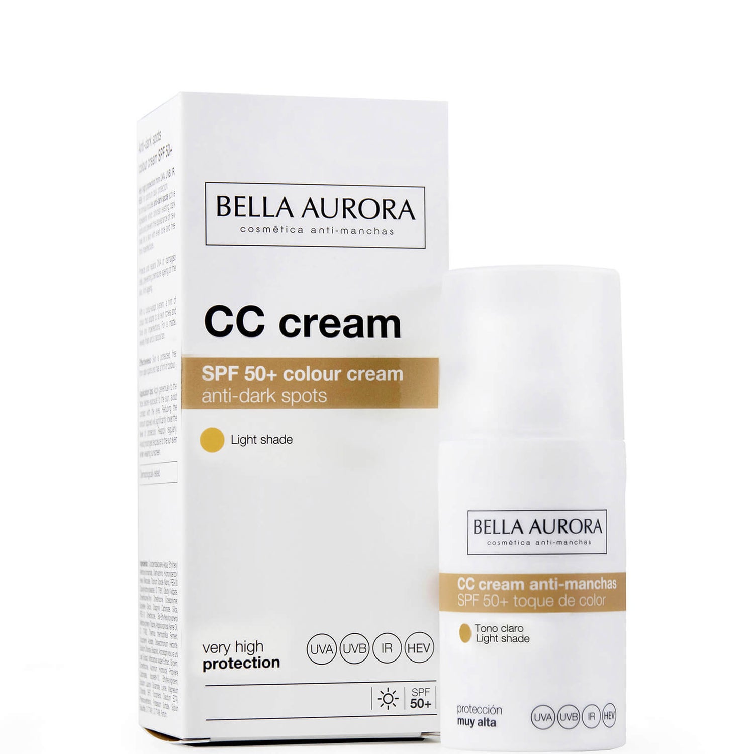 Bella Aurora Anti-Dark Spots CC Cream SPF50+ Light Shade 30ml ...