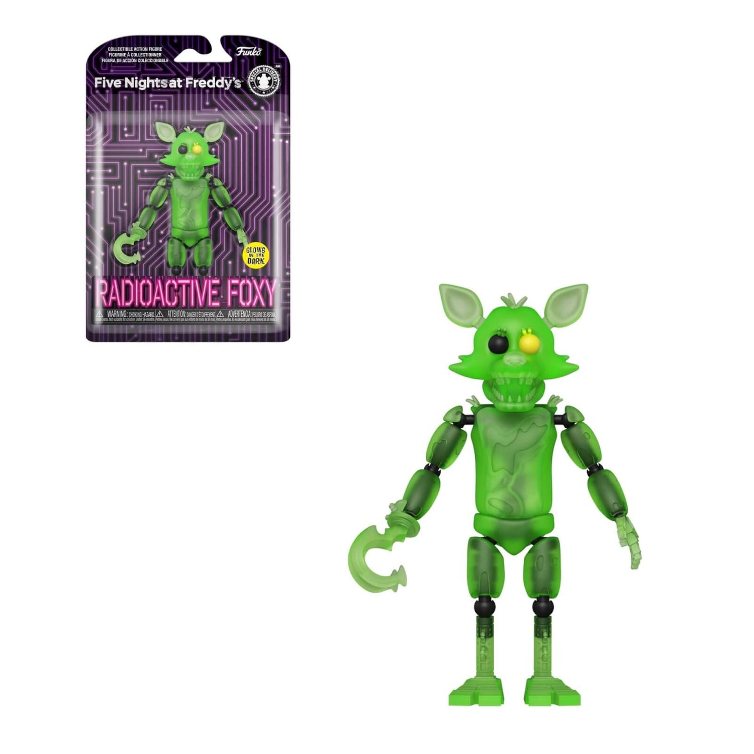 Five Nights At Freddy's Radioactive Foxy Action Figure Merchandise ...