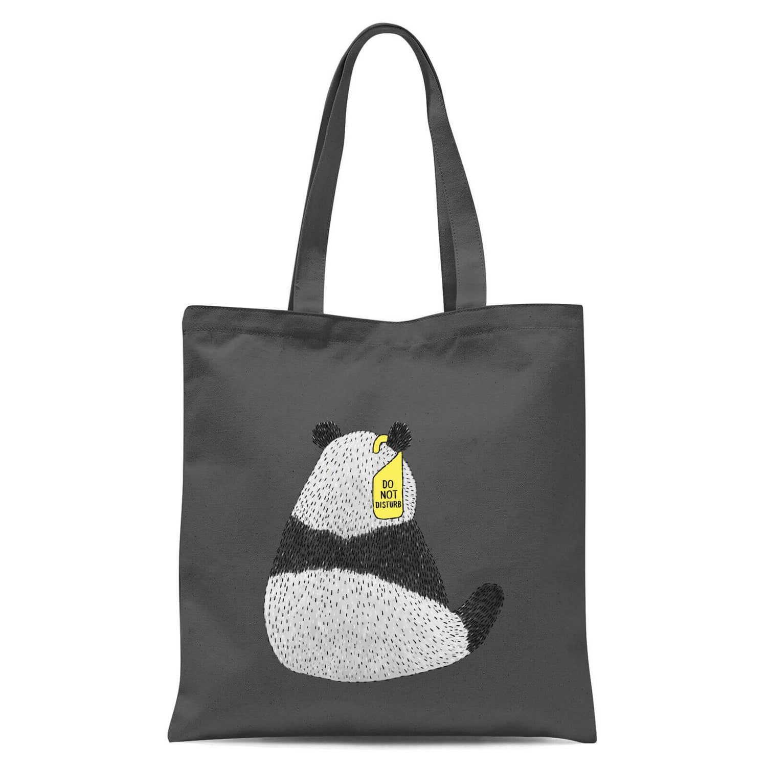 Do Not Disturb Panda Tote Bag - Grey - IWOOT UK