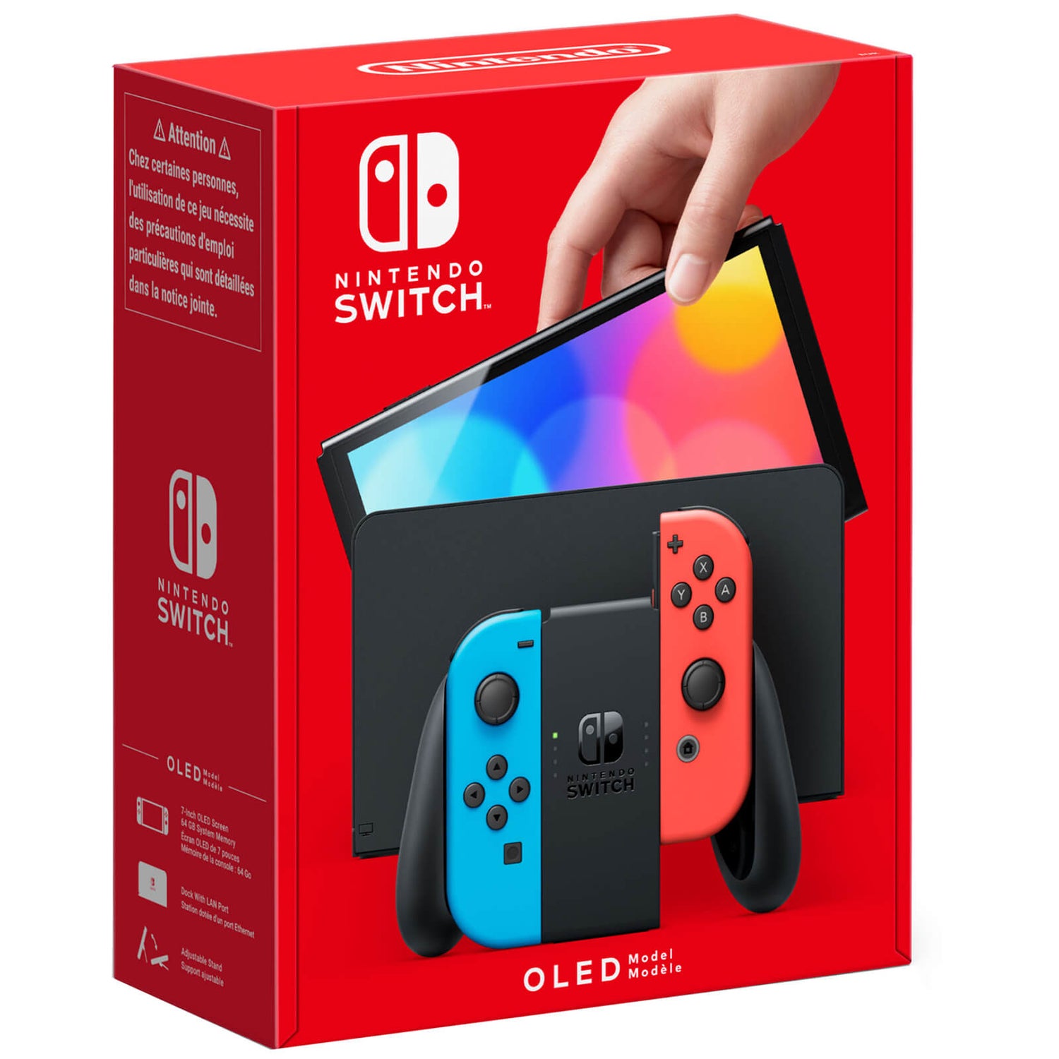 Nintendo Switch (OLED Model) Neon Red/Neon Blue Games Consoles - Zavvi UK