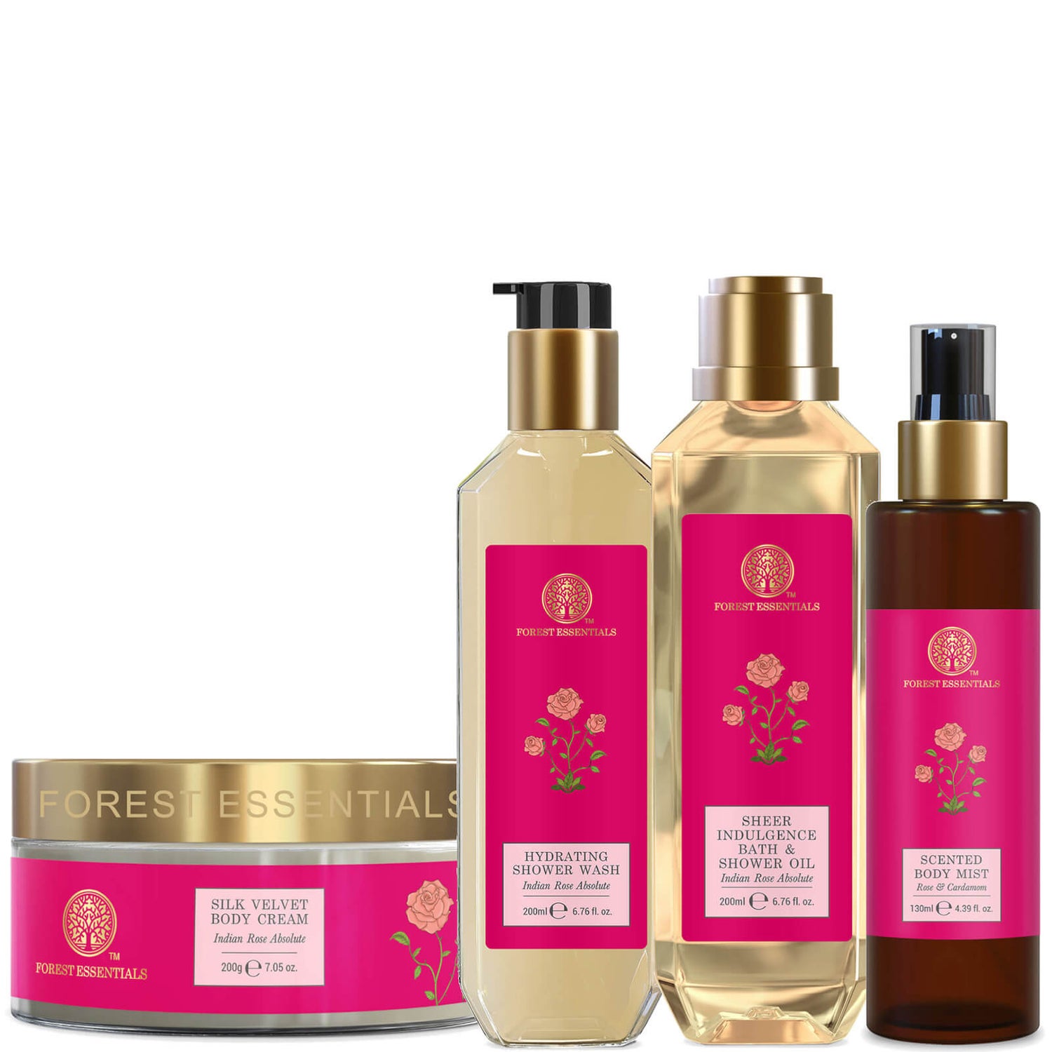 Forest Essentials Indian Rose Body Care Kit - LOOKFANTASTIC