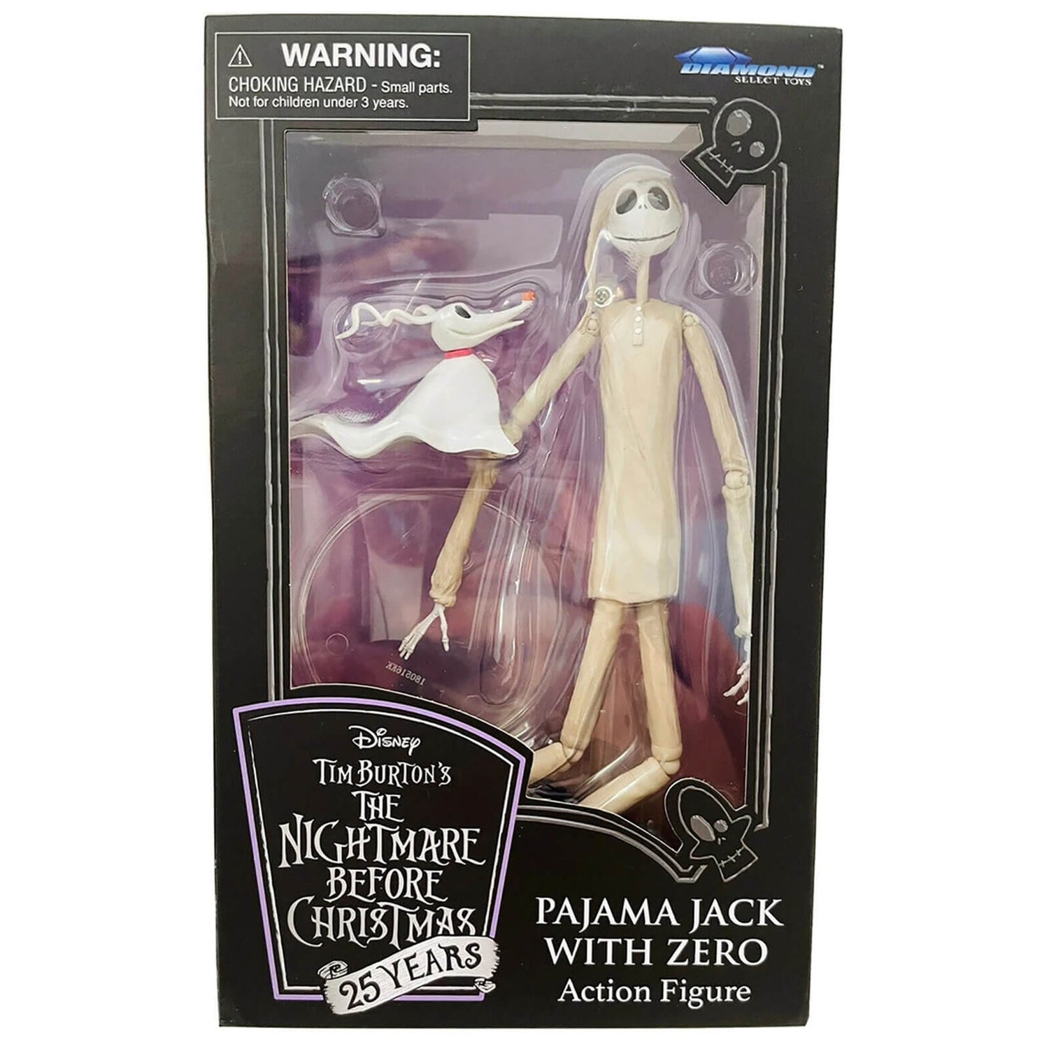 Diamond Select Nightmare Before Christmas Pajama Jack with Zero Action ...