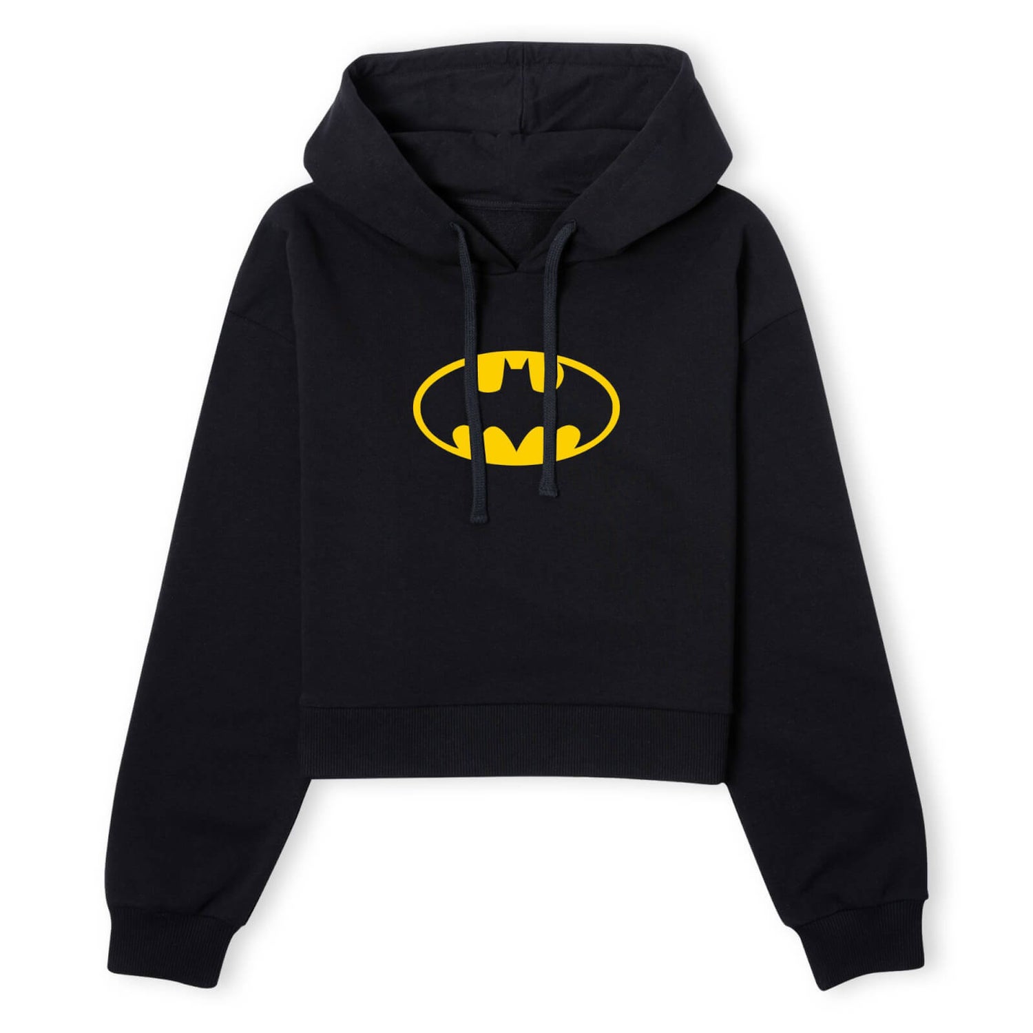 Batman Core Justics League Batman Logo Women's Cropped Hoodie - Black ...