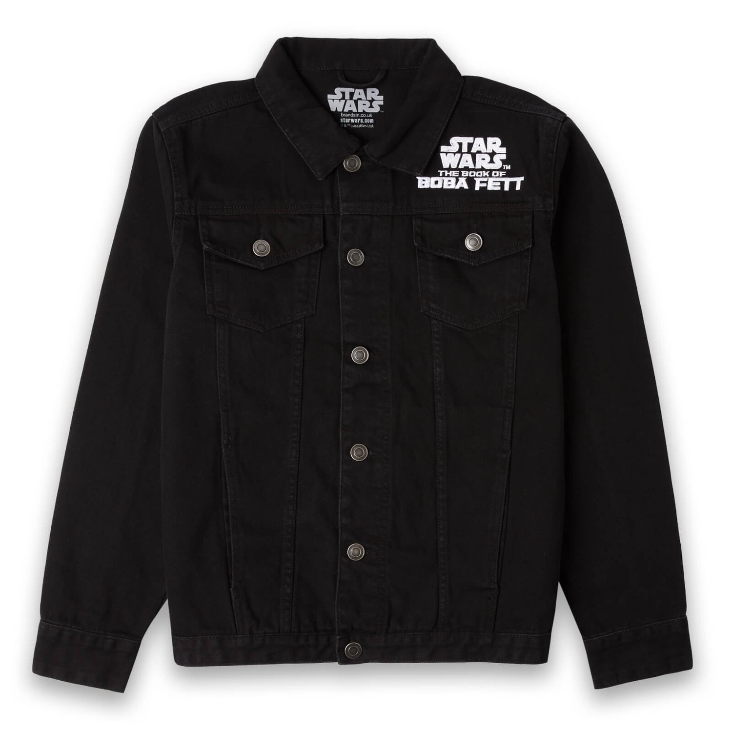 Star Wars Painted Embroidered Unisex Denim Jacket - Black Clothing ...