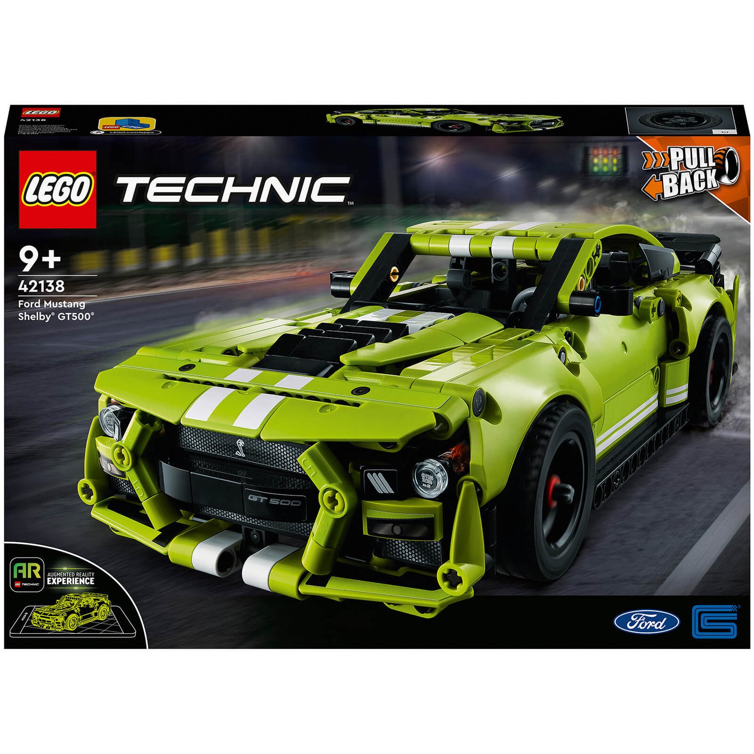 LEGO Technic: Ford Mustang Shelby GT500 AR Race Car Toy (42138) Toys ...