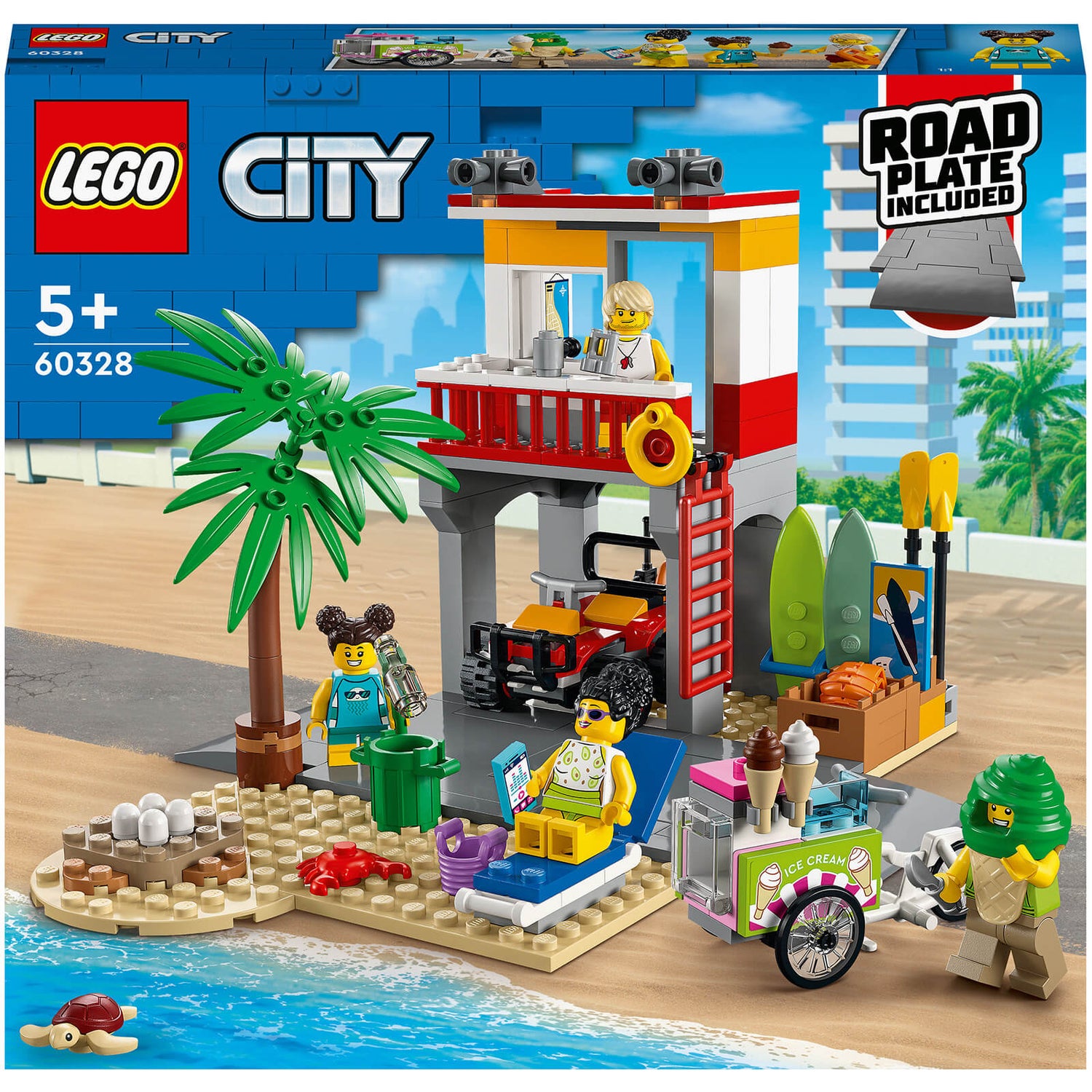 LEGO City: Beach Lifeguard Station Set with Toy ATV (60328) Toys - Zavvi UK