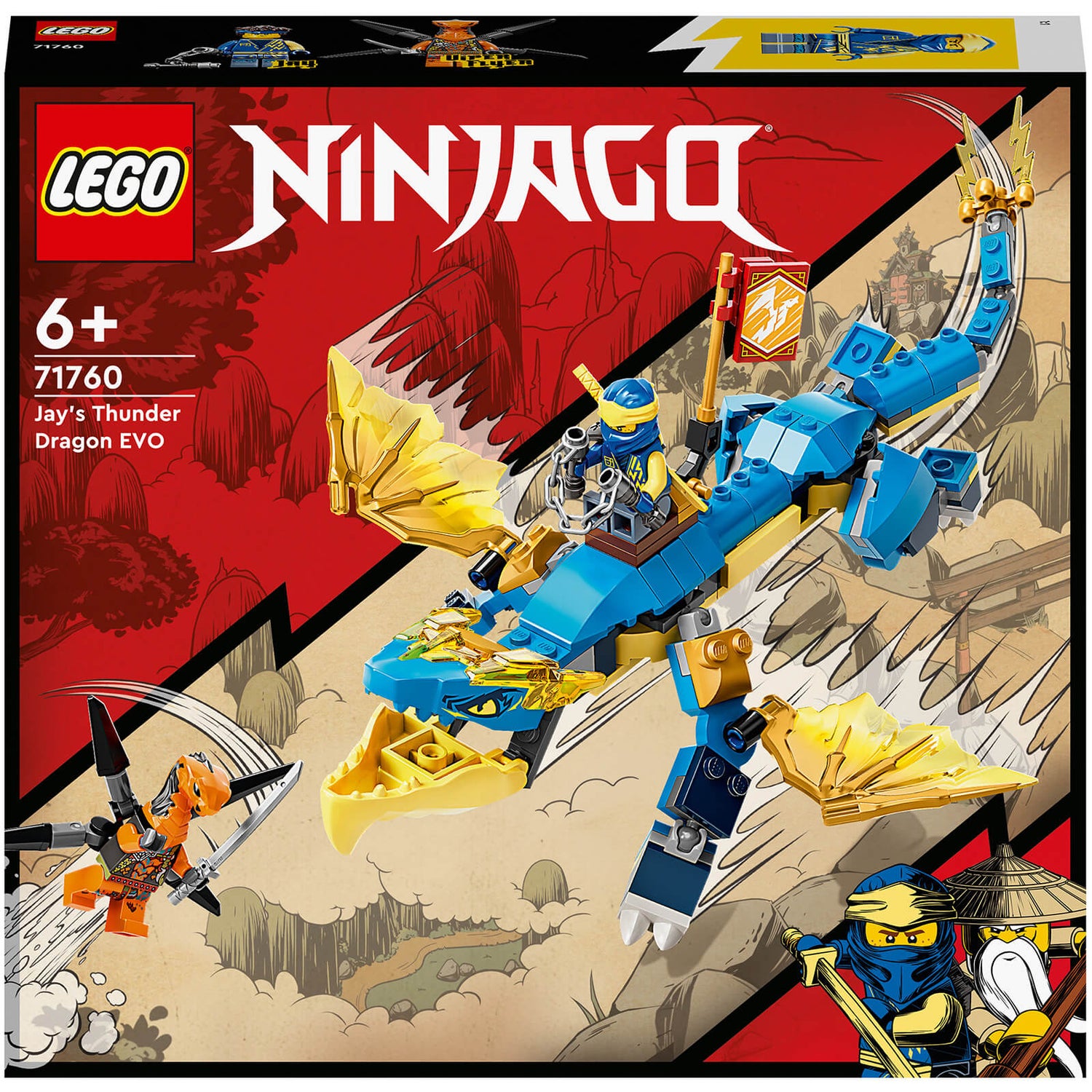 LEGO NINJAGO: Jays Thunder Dragon EVO & Snake Toy (71760) Toys - Zavvi UK