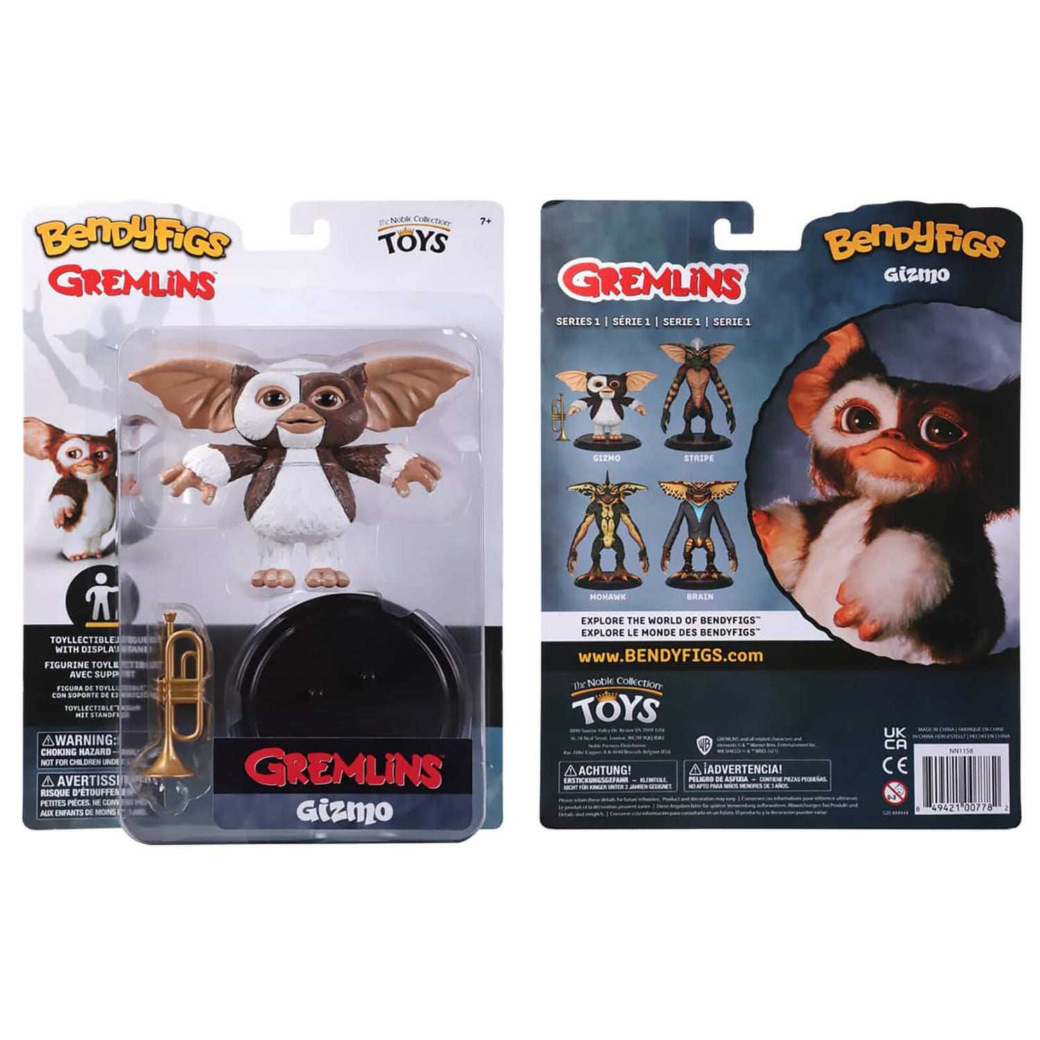 Noble Collection Gremlins Gizmo BendyFig 4 Inch Action Figure ...