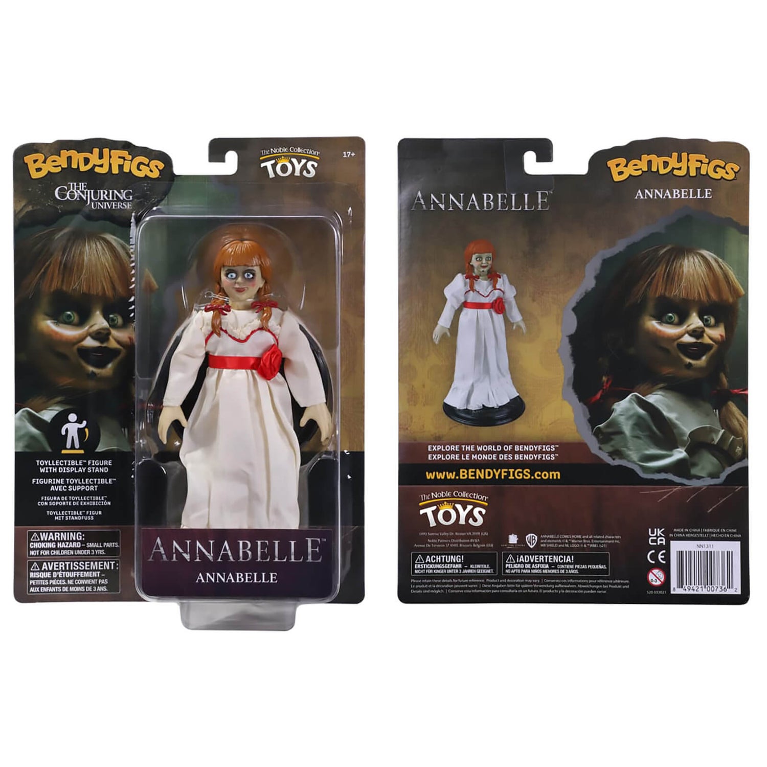 Noble Collection Annabelle BendyFig 7 Inch Action Figure Merchandise ...