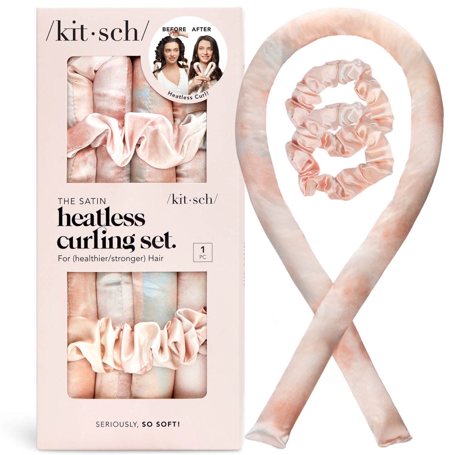 Kitsch Satin Heatless Curling Set - Sunset Tie Dye | Buy Online At RY Kitsch Satin Heatless Curling Set - Sunset Tie Dye | Buy Online At RY
