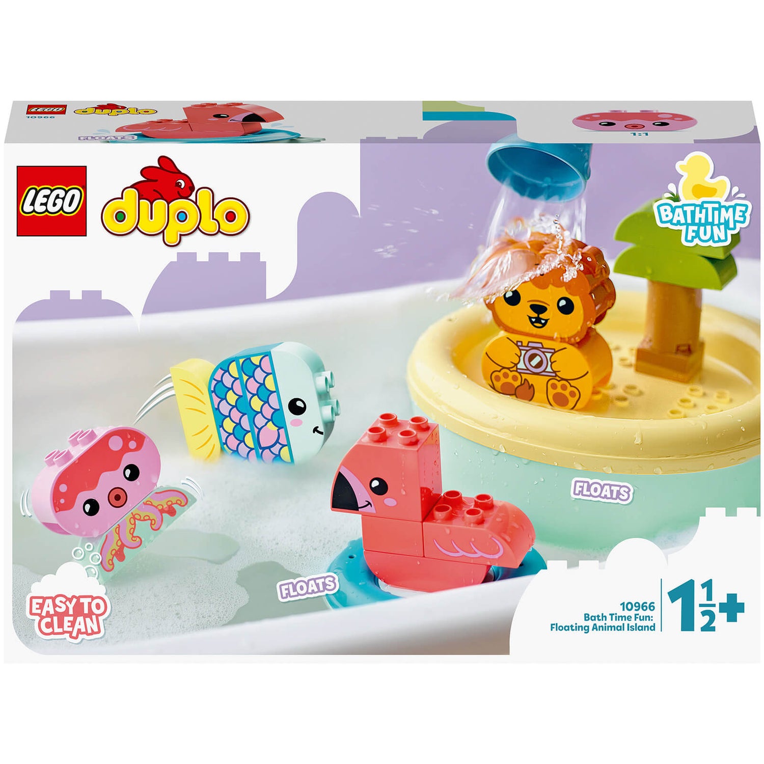 LEGO DUPLO Bath Time Fun Floating Animal Island (10966) Toys - Zavvi US