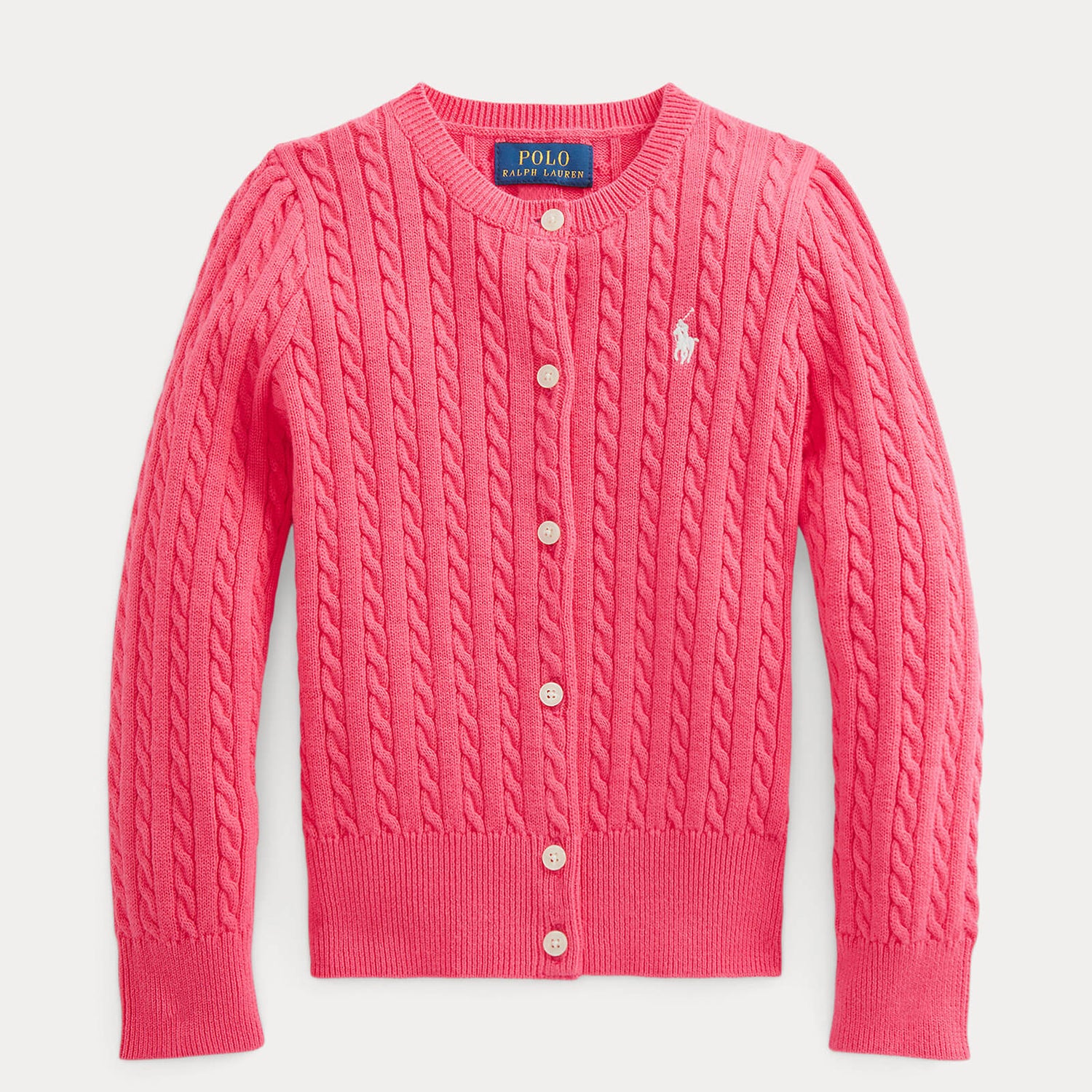 Ralph Lauren Girls' Cable Knit Cardigan - Hot Pink | TheHut.com