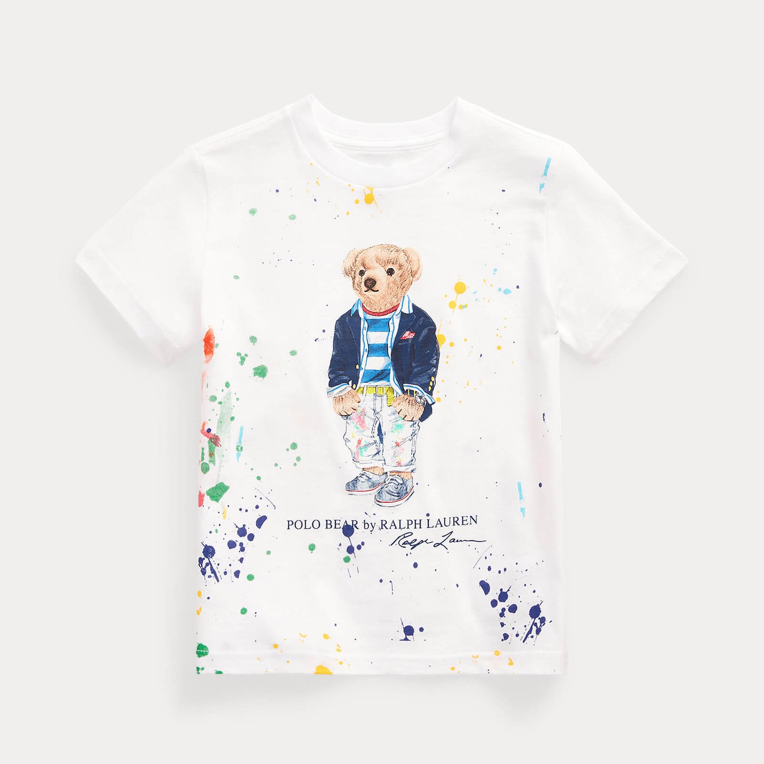 Polo Ralph Lauren Boys' Paint Splatter Bear T-Shirt - White | TheHut.com