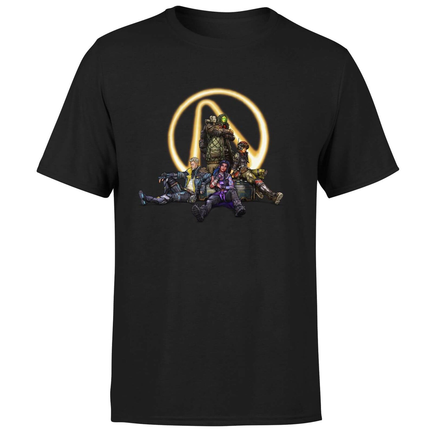 Black Borderlands Group Men's T-Shirt | Gearbox Loot US