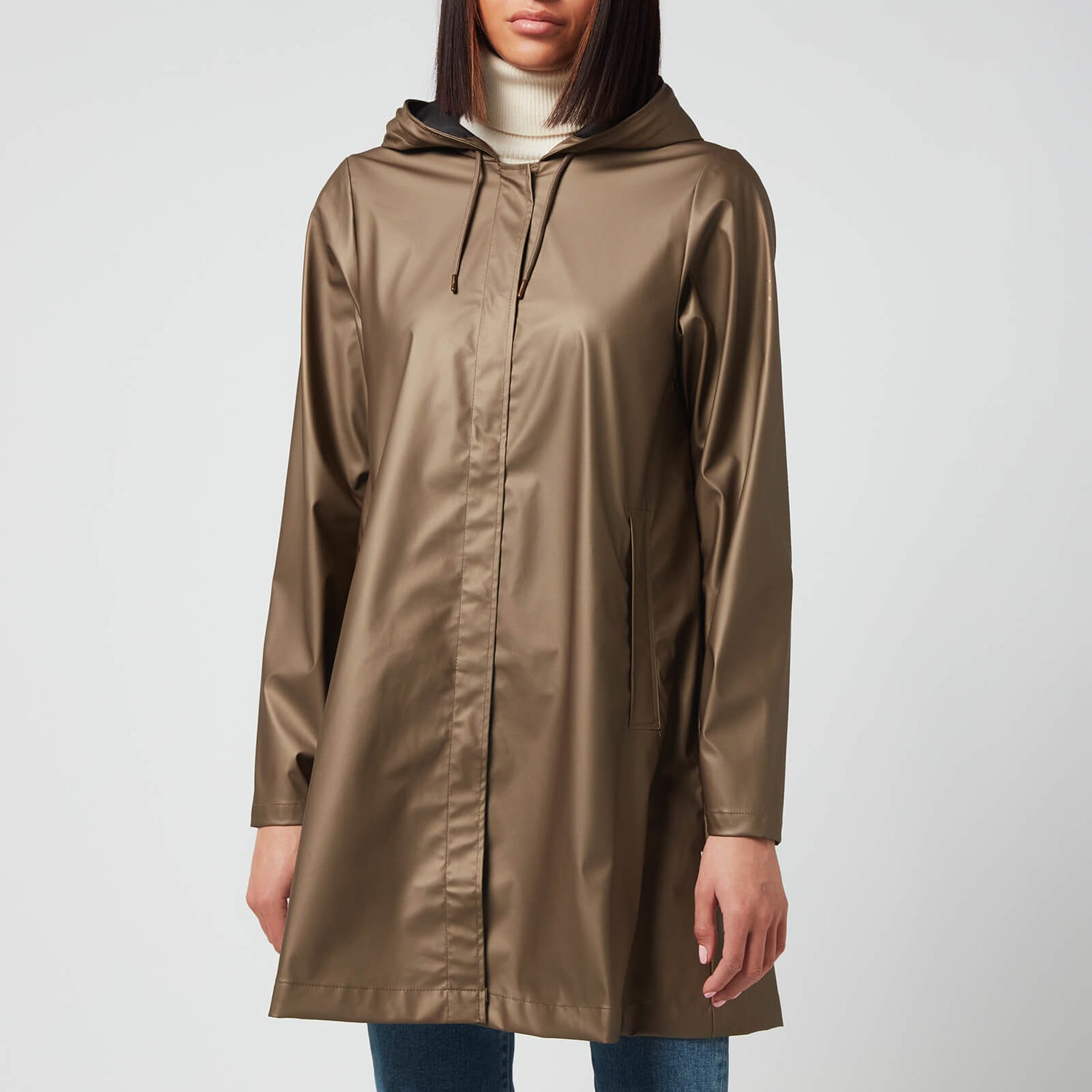 RAINS Women's A-Line Jacket - Metallic Mist | TheHut.com
