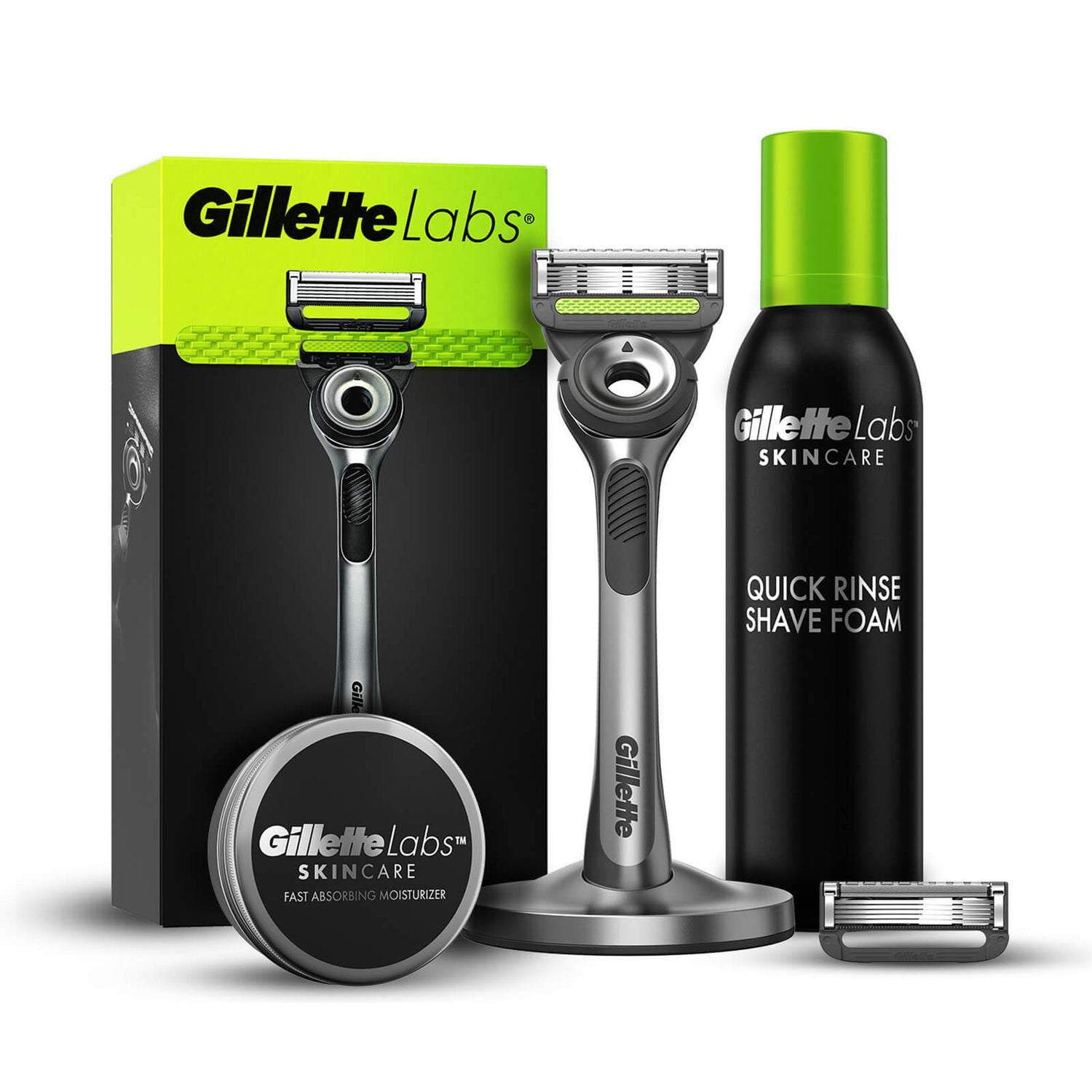 Gillette Labs With Exfoliating Bar Mens Razor Shaving Kit