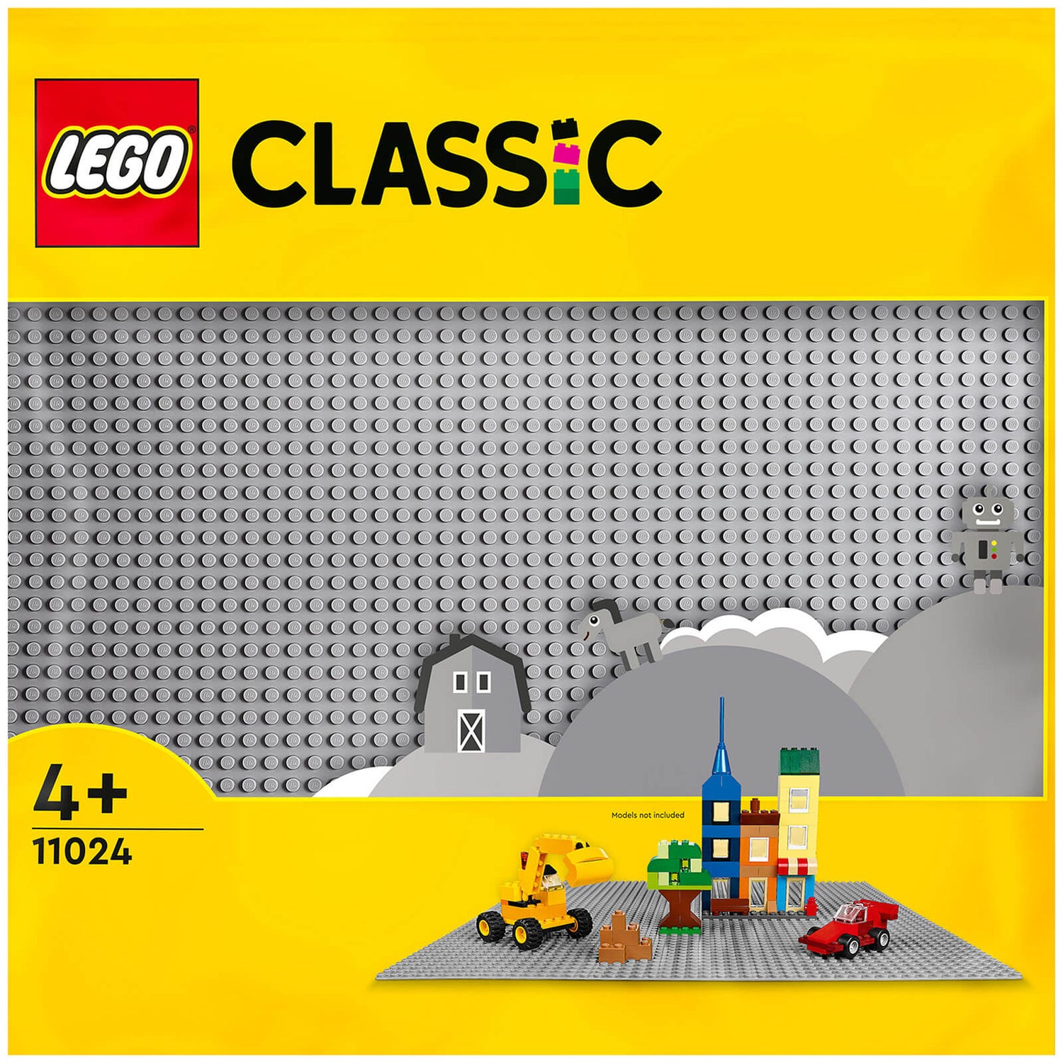 LEGO Classic: Grey Baseplate 48x48 Building Board (11024) Toys - Zavvi UK