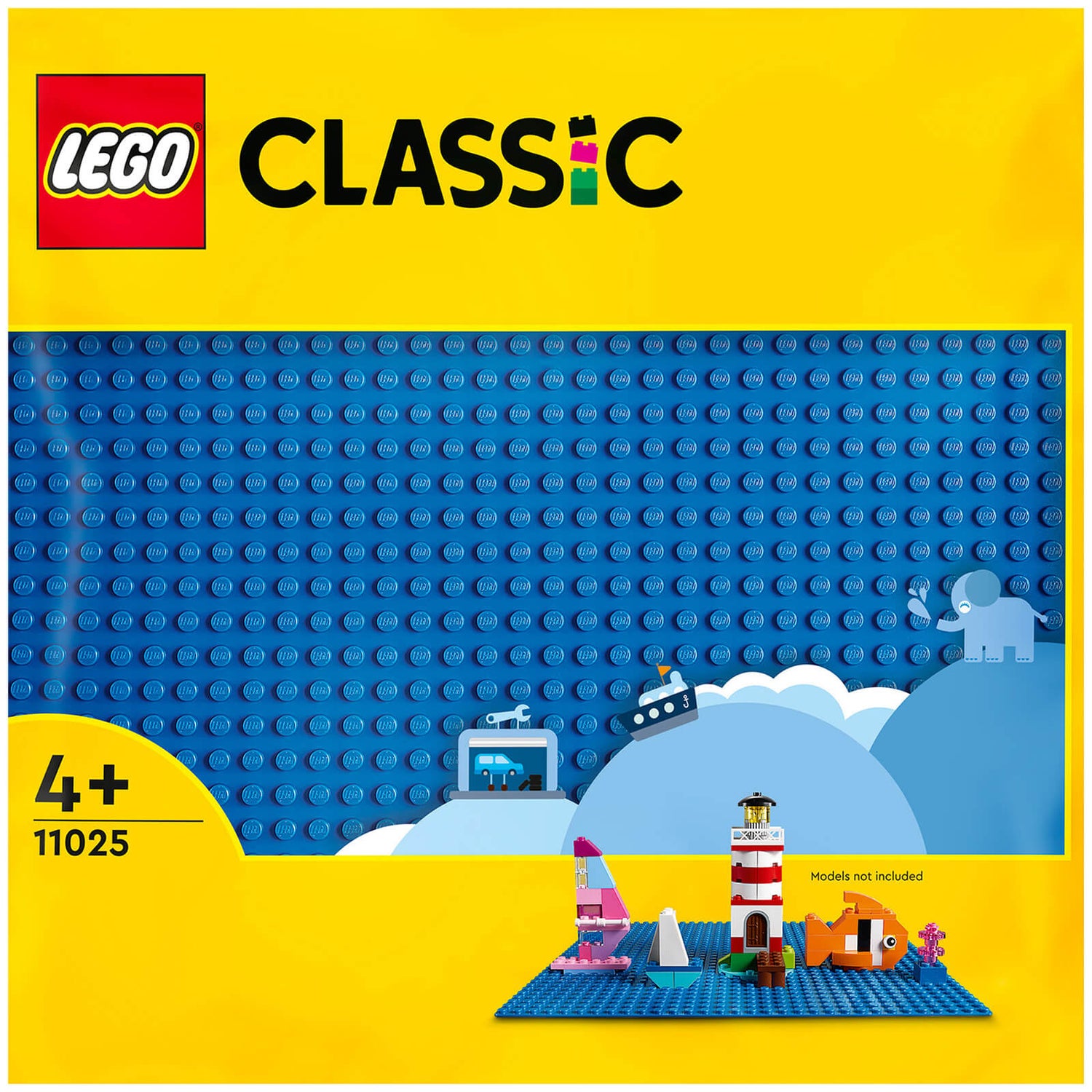 LEGO Classic: Blue Baseplate 32x32 Building Board (11025) Toys - Zavvi UK