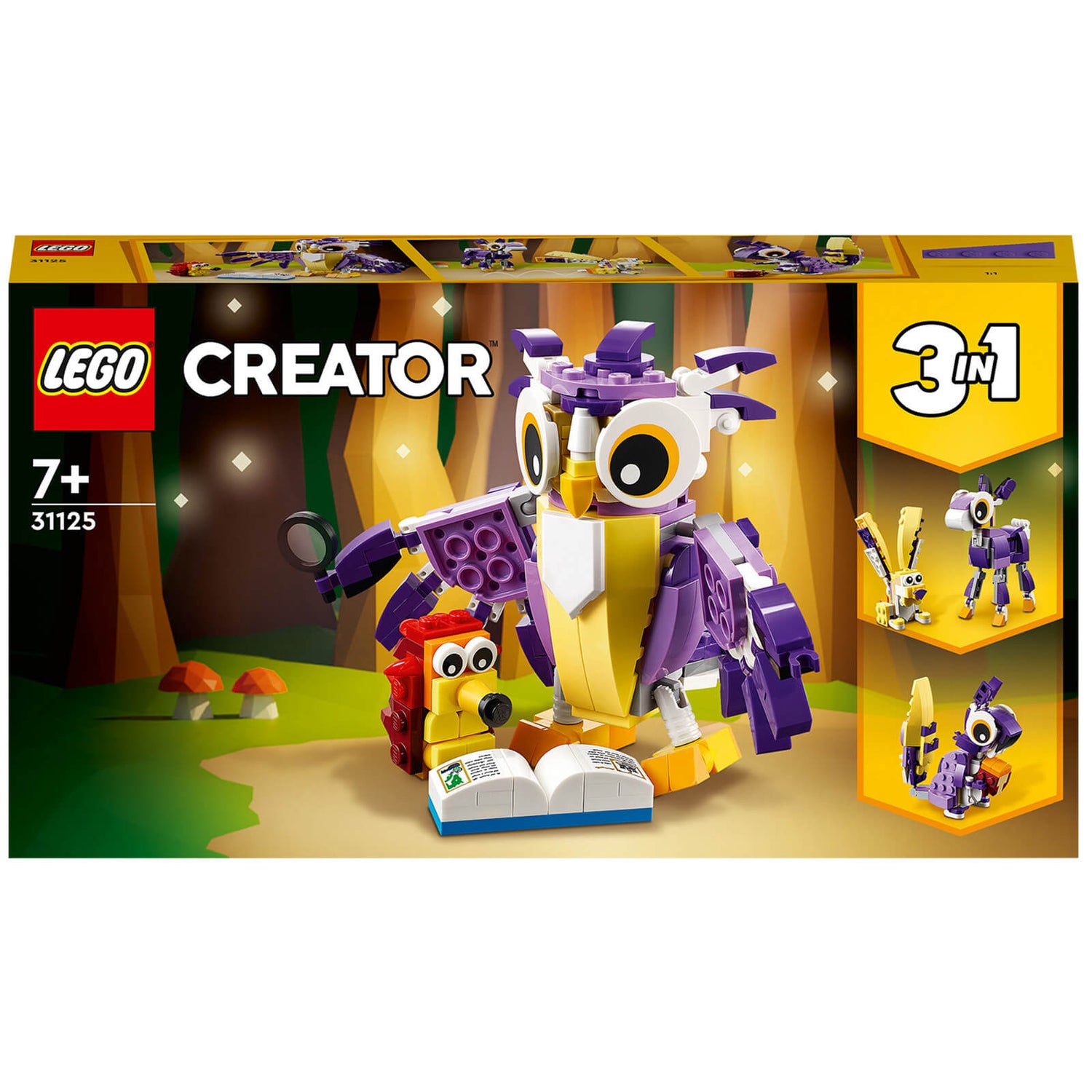 LEGO Creator: 3 in 1 Fantasy Forest Creatures Animal Toys (31125) Toys ...