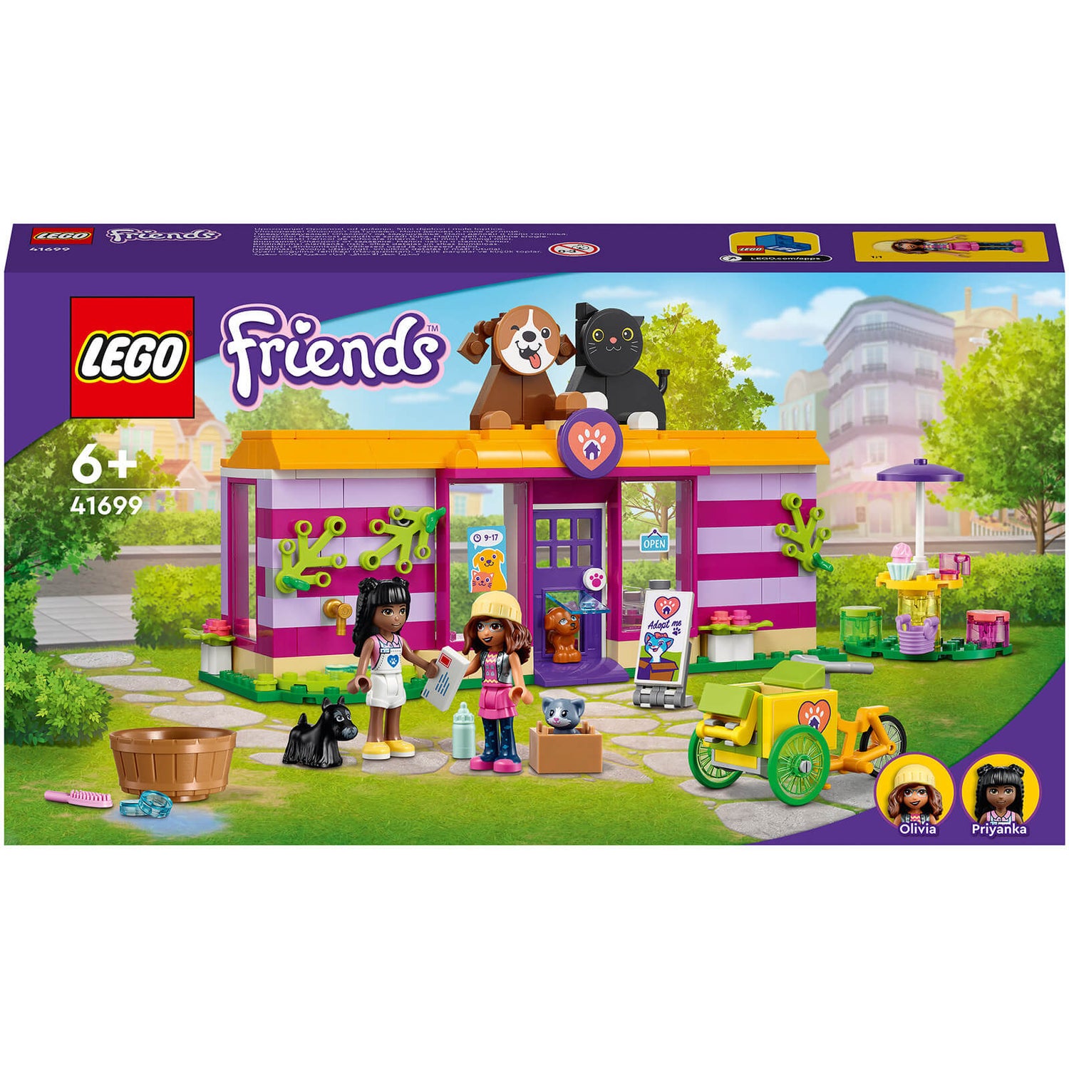 LEGO Friends Pet Adoption Café Animal Rescue Set (41699) Toys - Zavvi UK