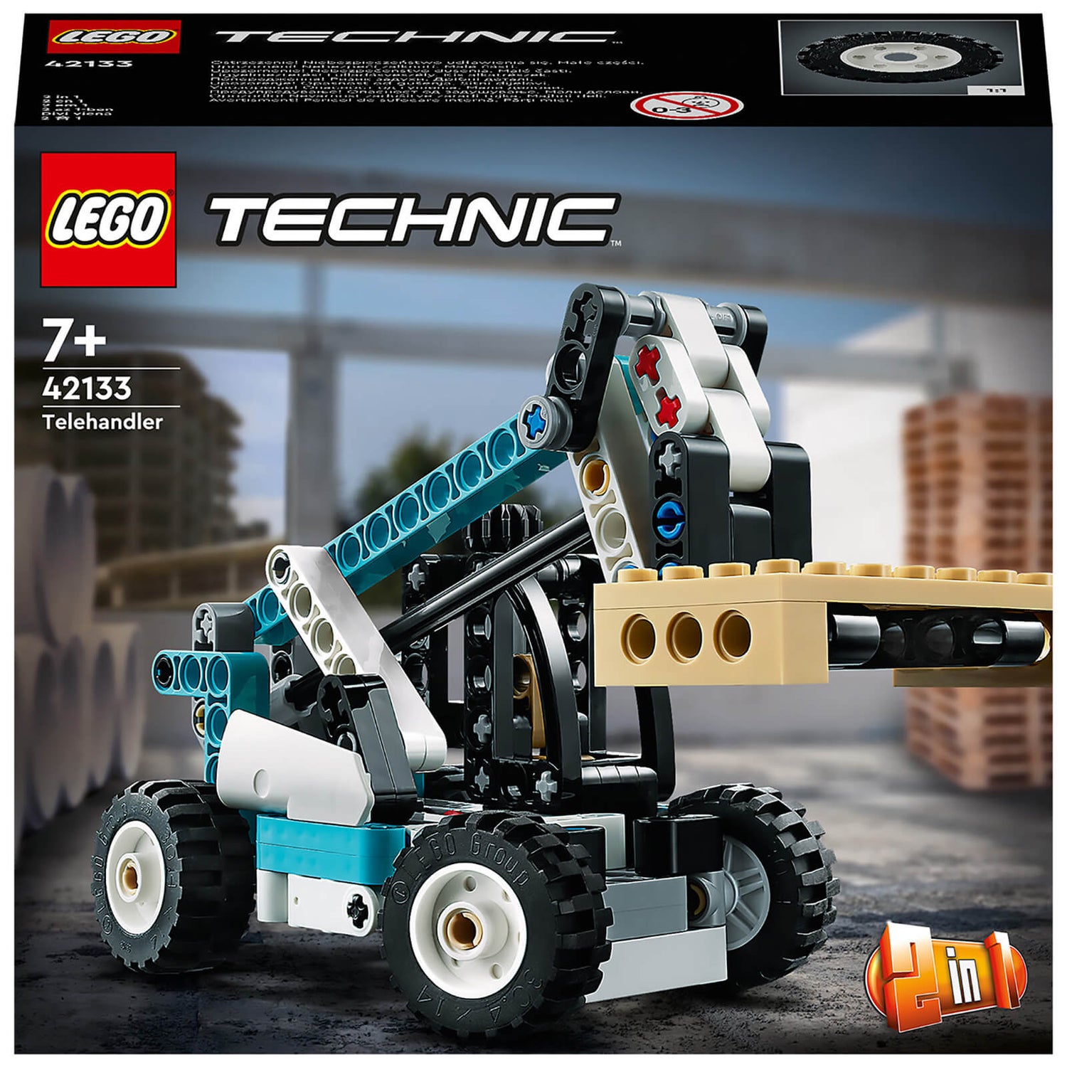 LEGO Technic: 2 in 1 Telehandler Forklift & Tow Truck Toy (42133 ...