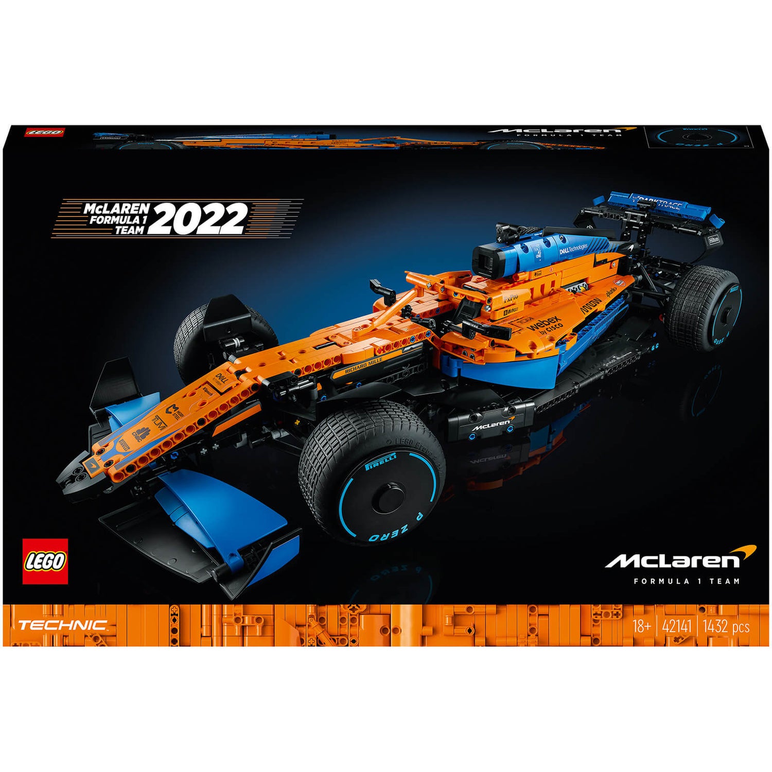 LEGO Technic: McLaren Formula 1 2022 Race Car Model Set (42141) Toys ...