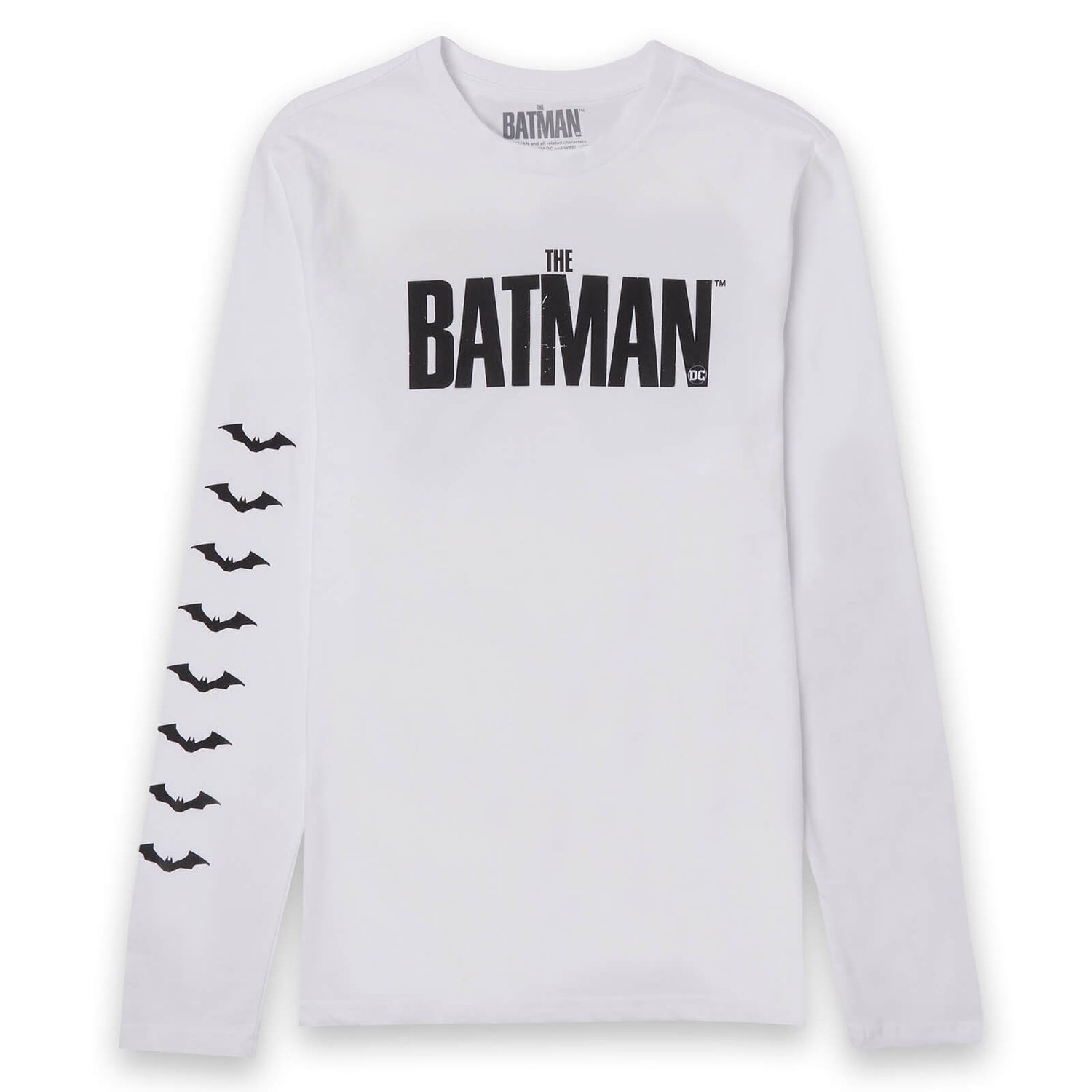 The Batman The Bat Men's Long Sleeve T-Shirt - White Clothing - Zavvi UK