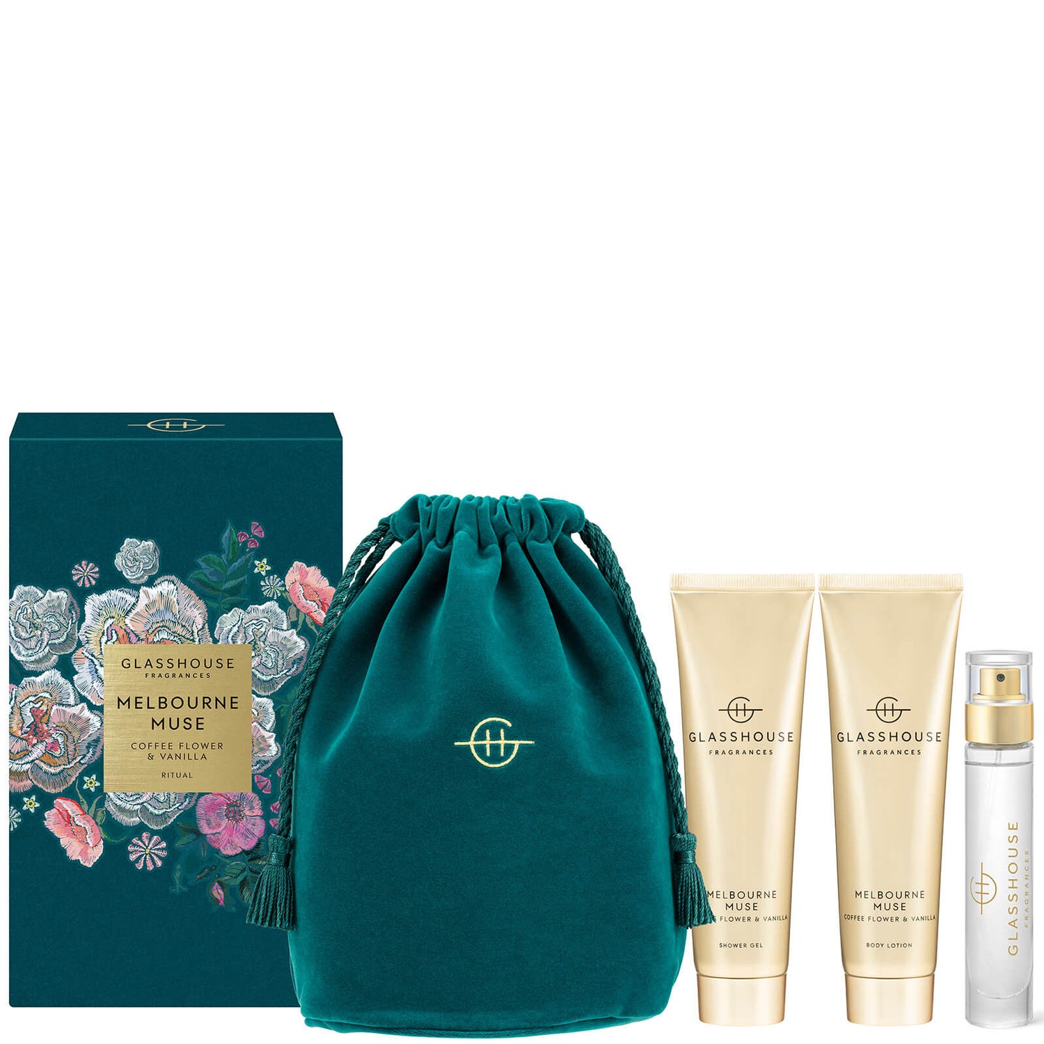 Glasshouse Fragrances Melbourne Muse Ritual Gift Set | LOOKFANTASTIC AU