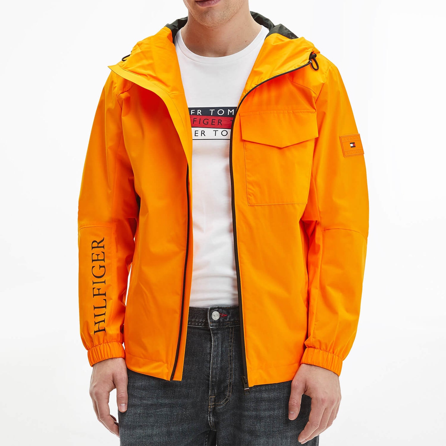 Orange tommy hilfiger coat online