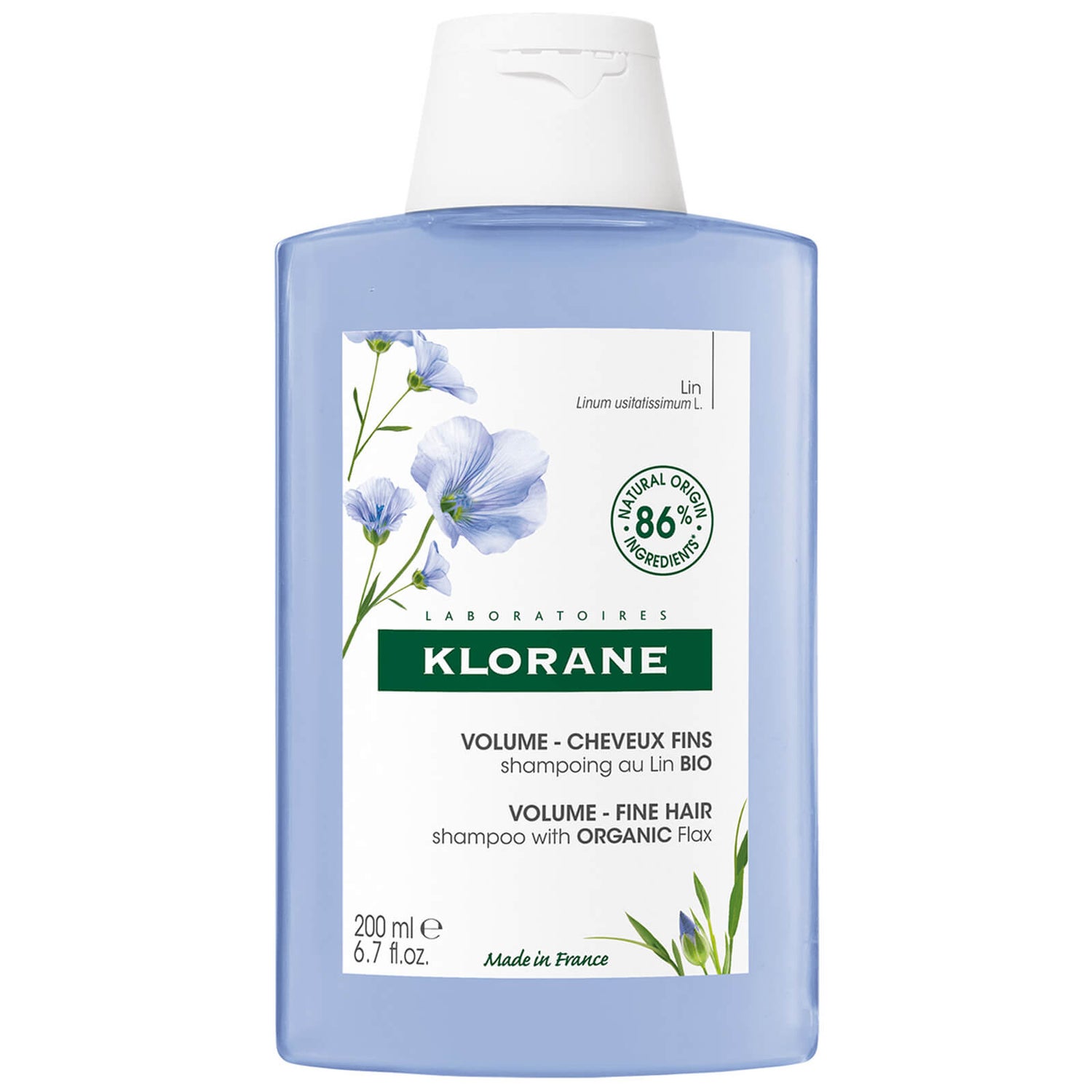 KLORANE Volumising Shampoo with Organic Flax Fibre for Fine, Limp Hair ...