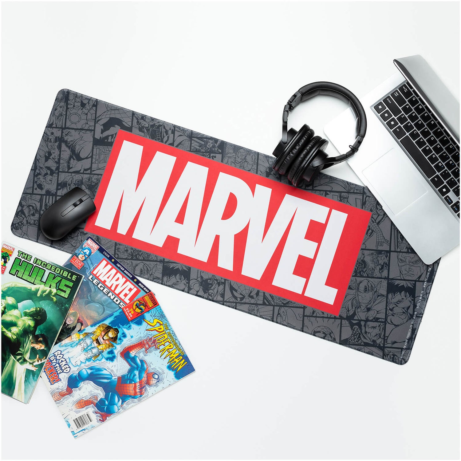 Marvel Logo Desk Mat | retro vibes and nostalgia - all on VeryNeko USA!