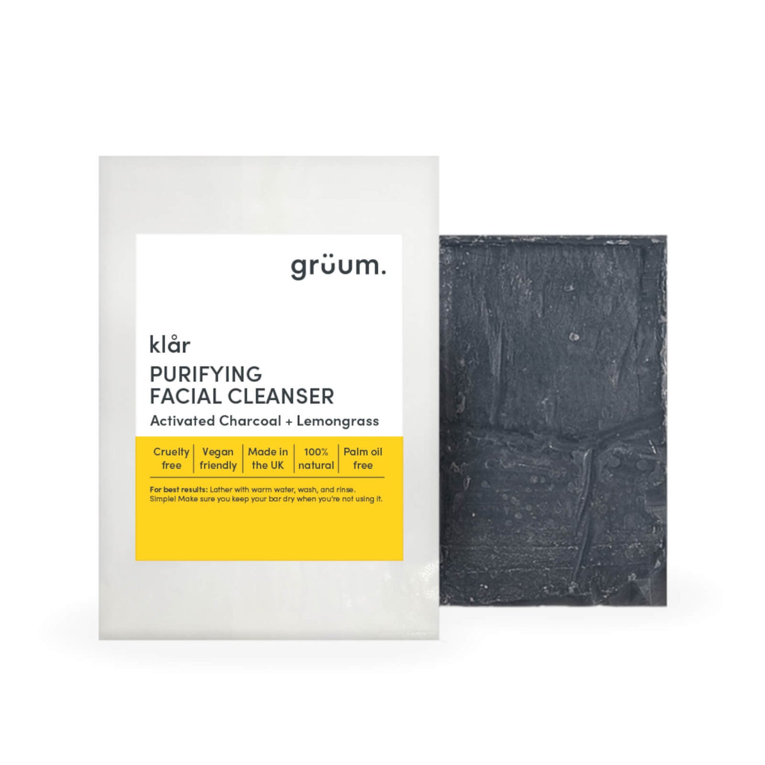 Gruum Purifying Cleansing Bar BB - LOOKFANTASTIC