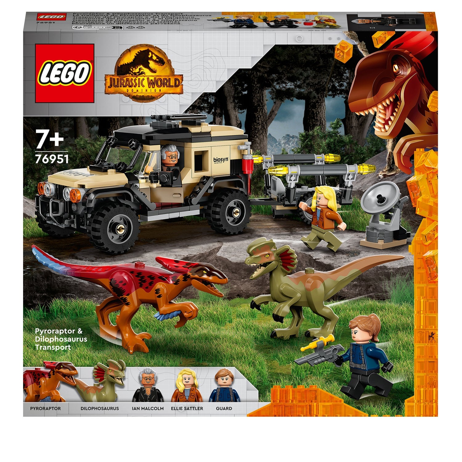 LEGO Jurassic World: Pyroraptor & Dilophosaurus Transport (76951 ...