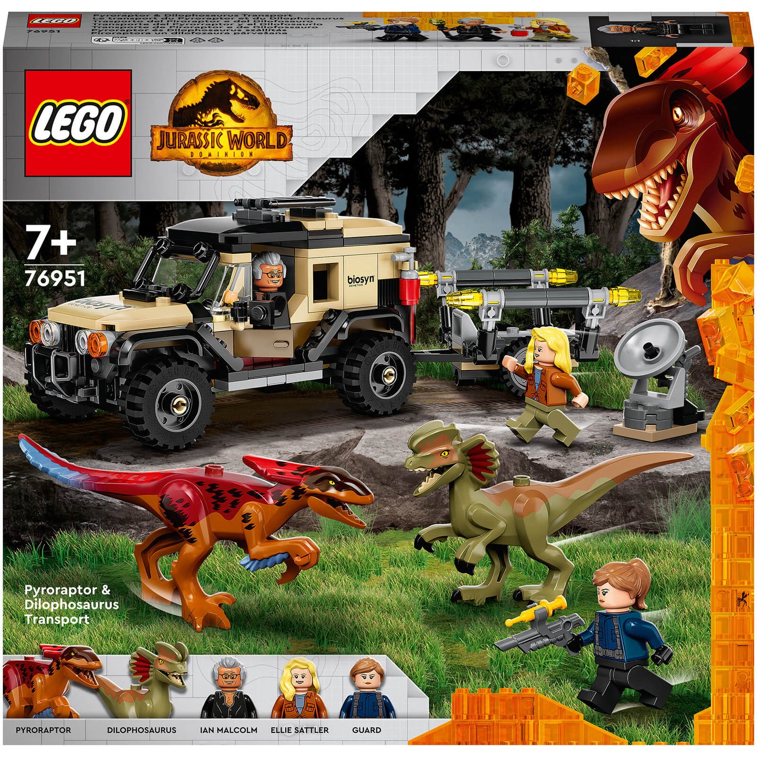 LEGO Jurassic World: Pyroraptor & Dilophosaurus Transport (76951) Toys ...