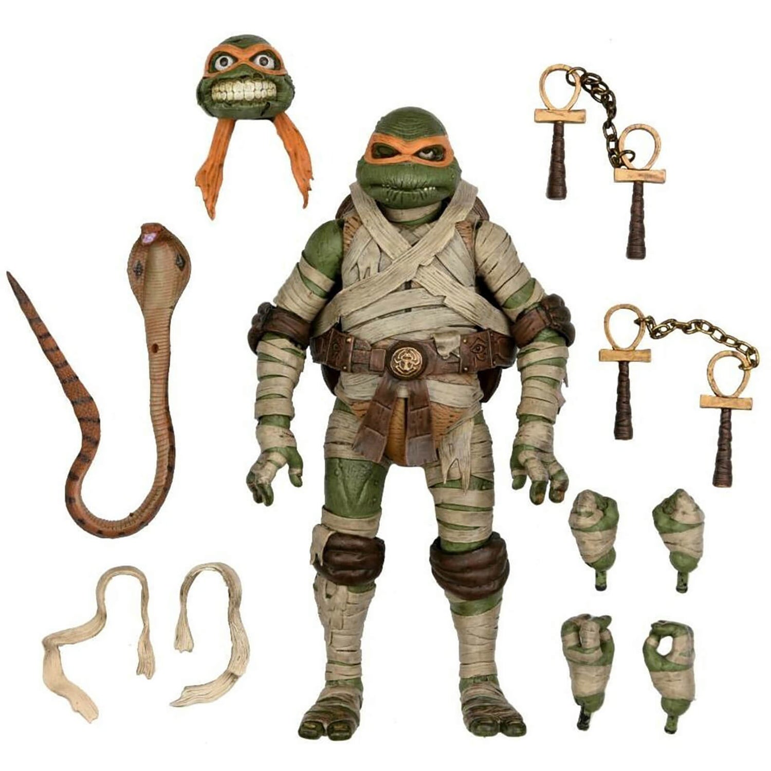 NECA TMNT x Universal Monsters Michelangelo as The Mummy Ultimate 7 ...