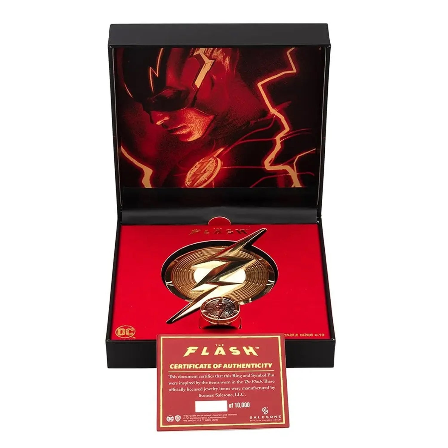 SalesOne DC Comics The Flash Pin And Ring Replica Numbered Limited ...