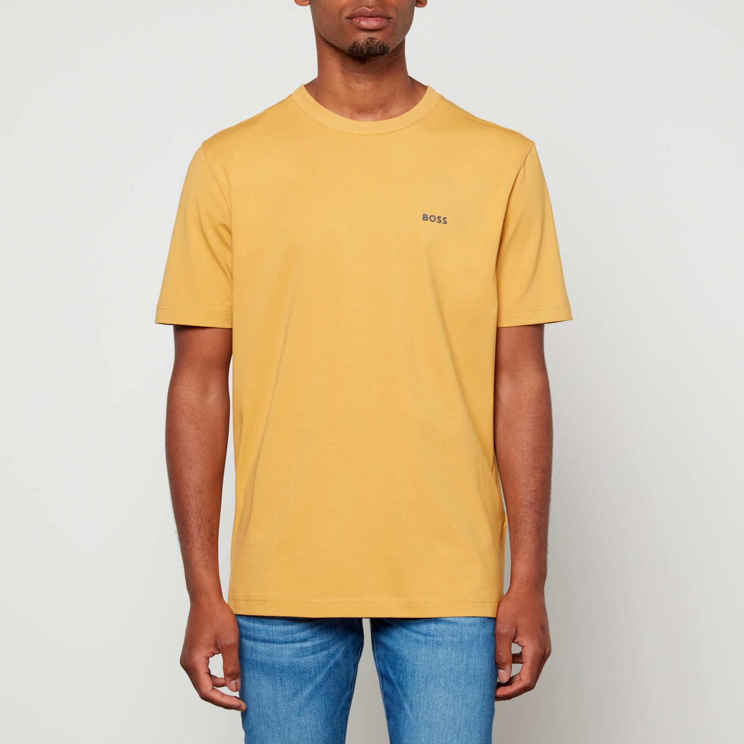 BOSS Green Logo-Print Cotton-Blend Jersey T-Shirt | TheHut.com