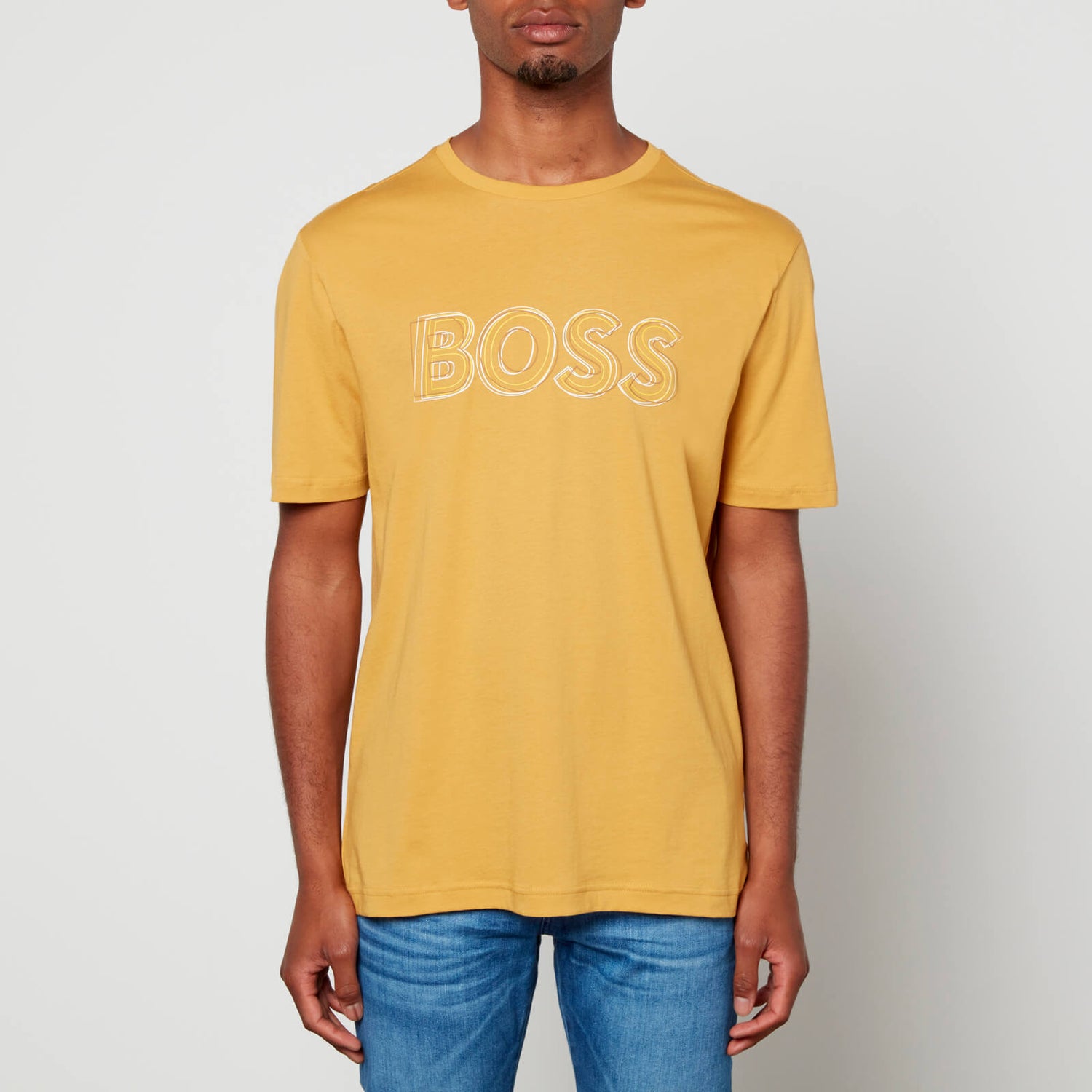 BOSS Green Logo 1 Cotton-Jersey T-Shirt | TheHut.com