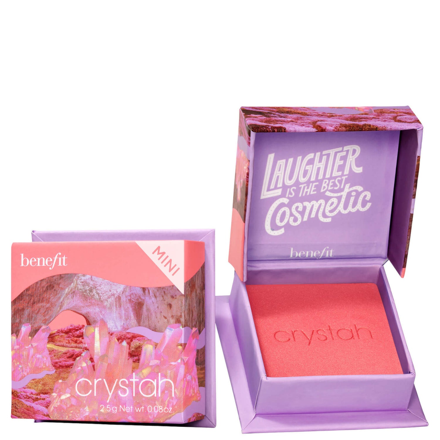 benefit Crystah Strawberry Pink Blush Powder Mini 2.5g - Entrega GRÁTIS
