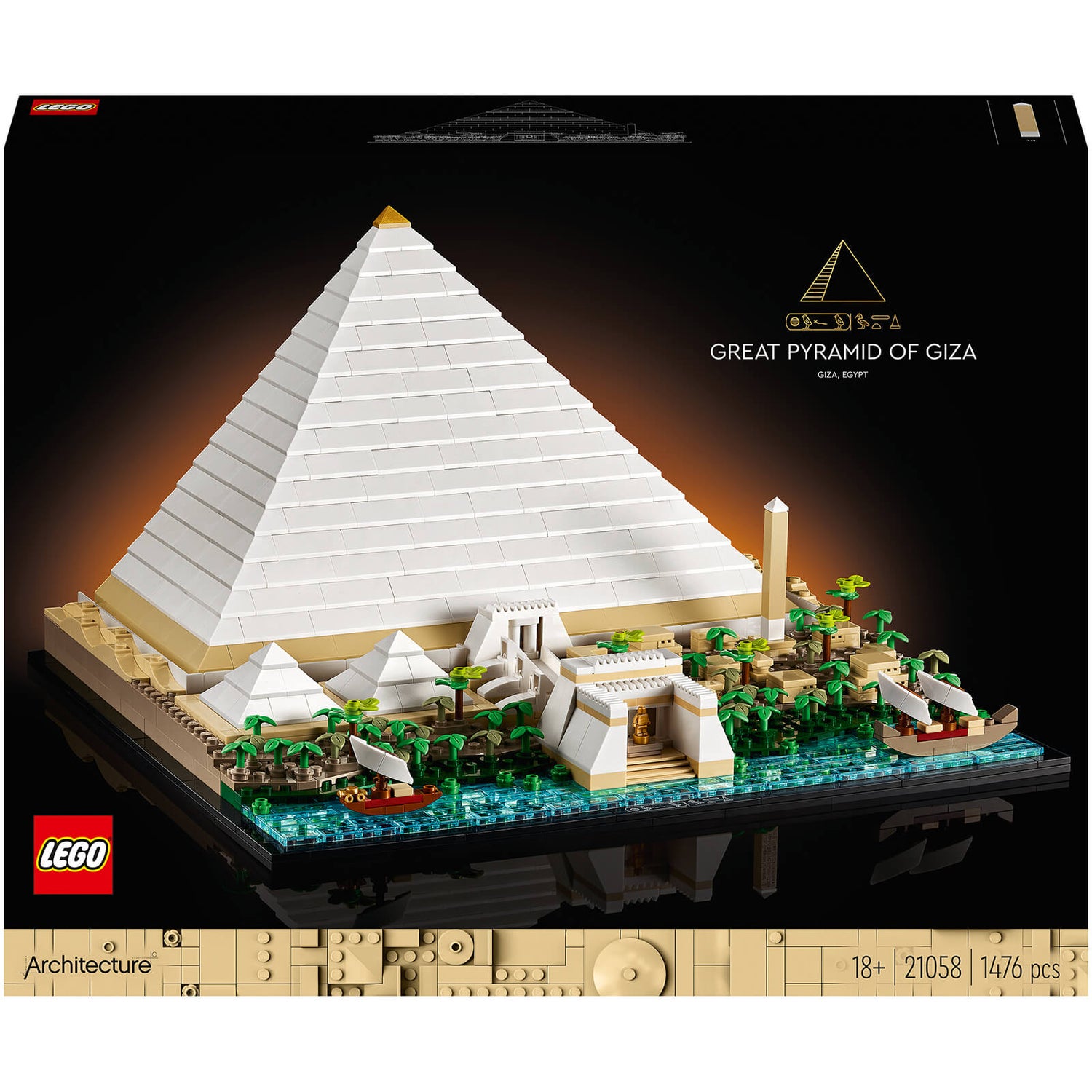 LEGO Architecture: Great Pyramid of Giza Set for Adults (21058) - IWOOT UK