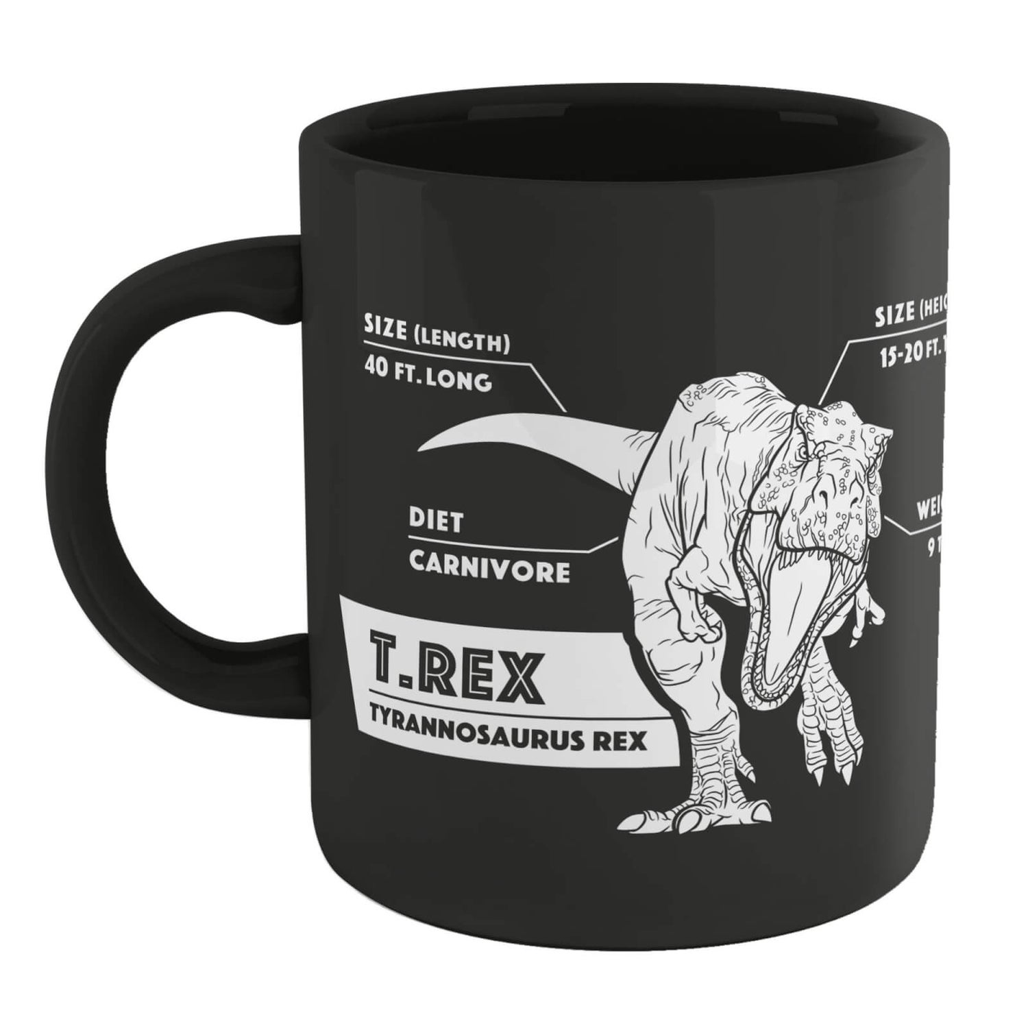 Jurassic Park T-Rex Mug - Black Homeware | Zavvi Australia