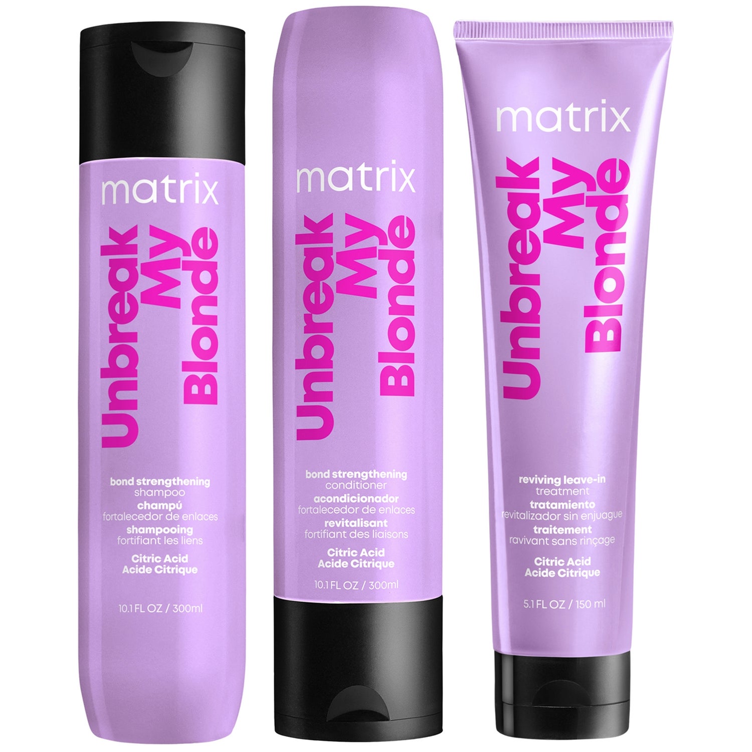 Matrix Total Results Unbreak My Blonde Shampoo, Conditioner and Leave ...