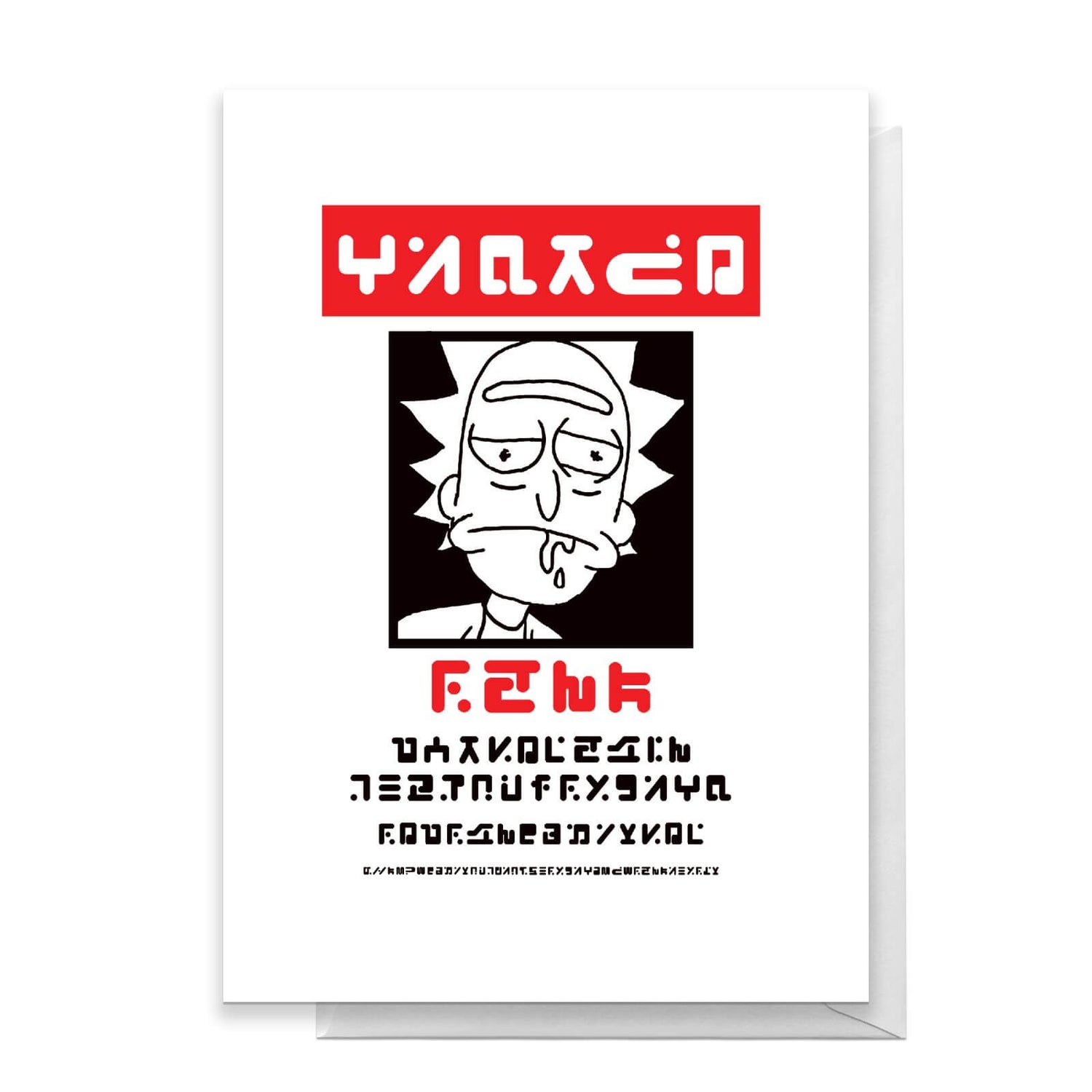 Rick and Morty Wanted Rick Poster Greetings Card Homeware - Zavvi UK