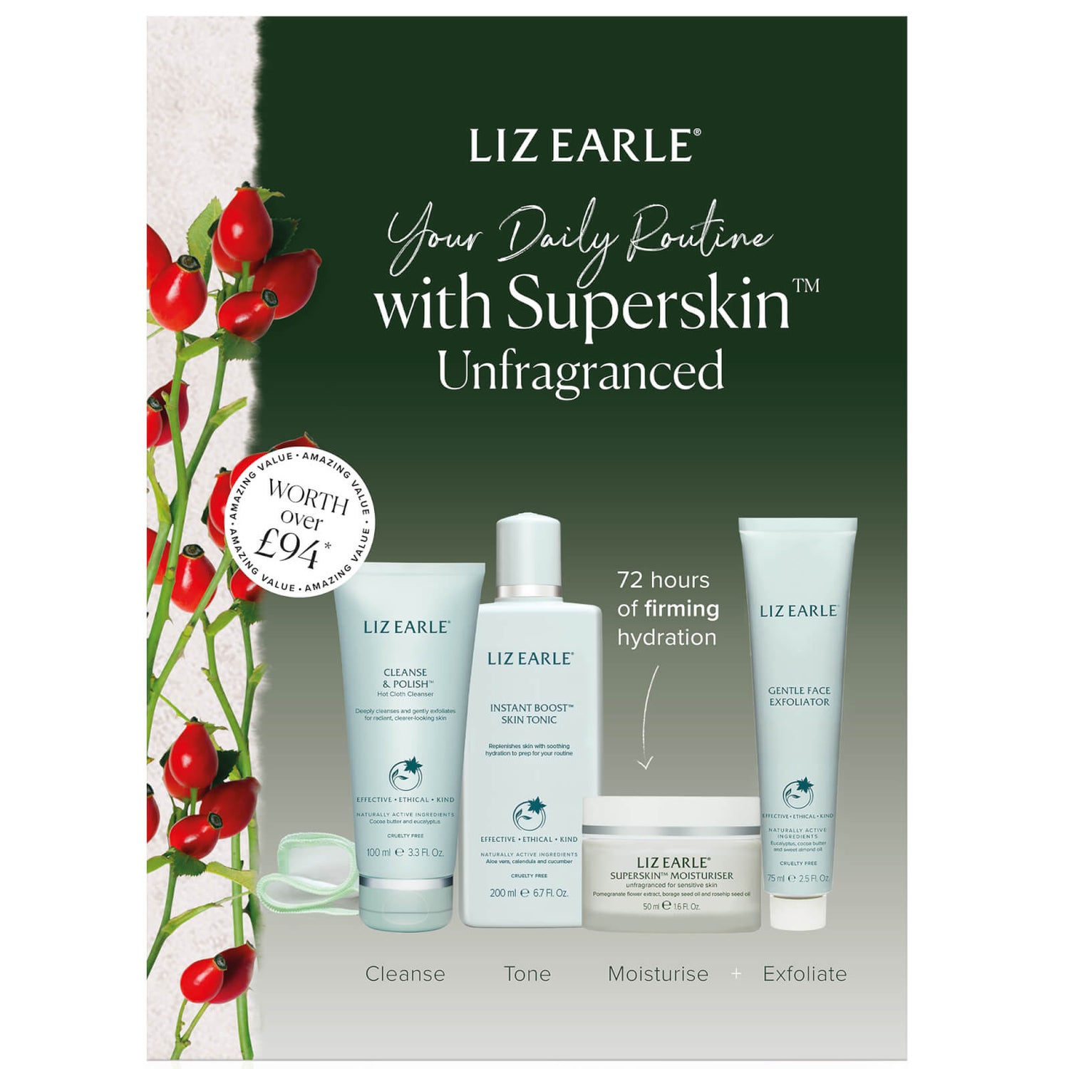 Liz Earle Your Daily Routine with Superskin Kit - Unfragranced ...
