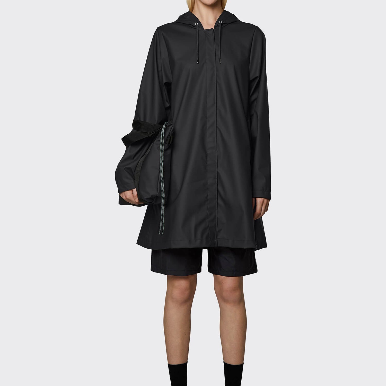 RAINS A-Line Jacket - Black | TheHut.com