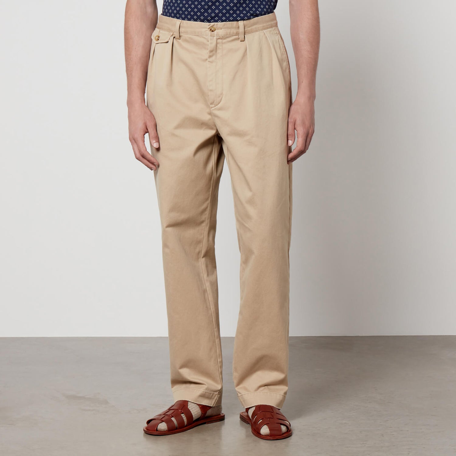 Polo Ralph Lauren Relaxed-Fit Chinohose Whitman mit Falten - Khaki | TheHut.de