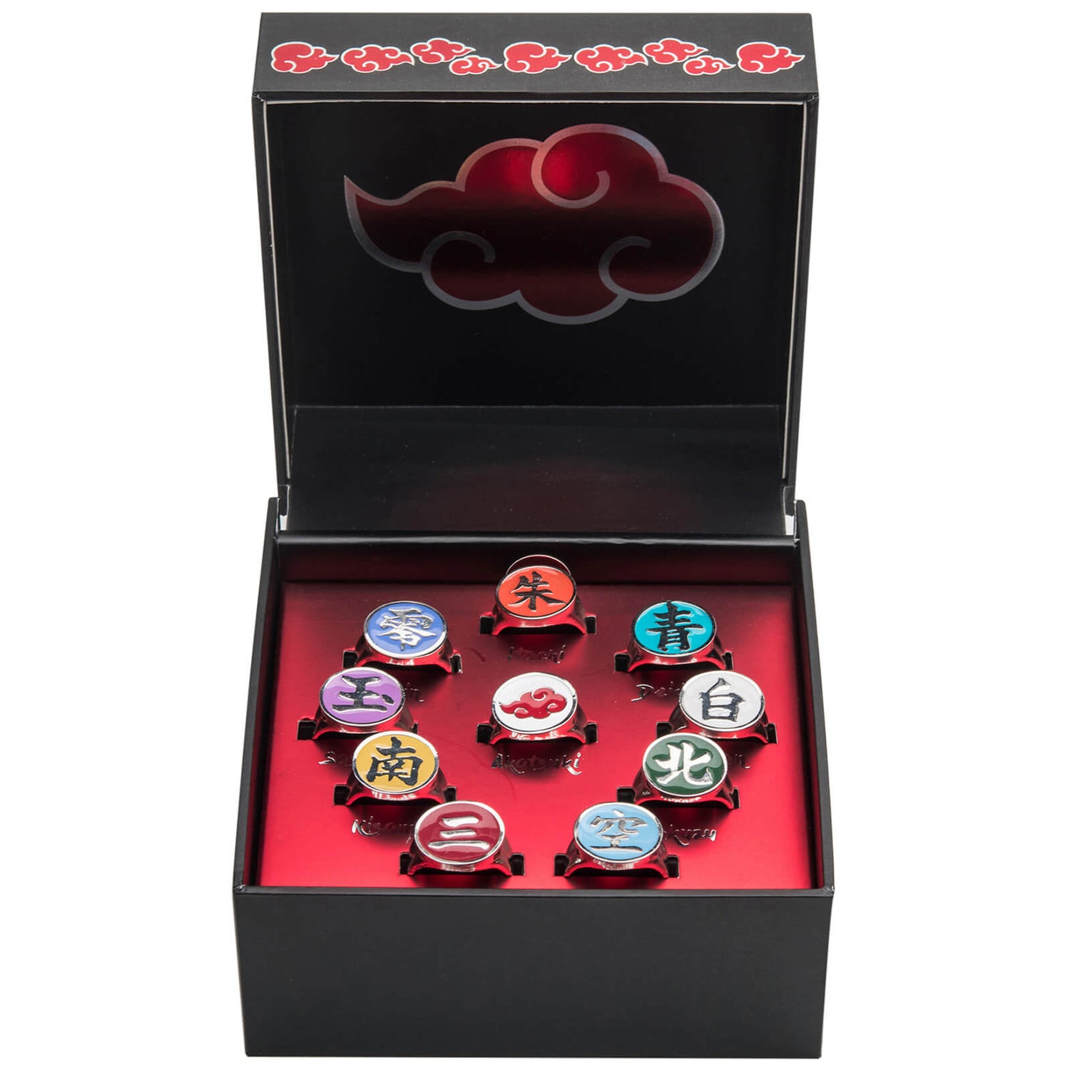 Naruto Shippuden Akatsuki Ten Clans Collectors Rings Set Merchandise ...