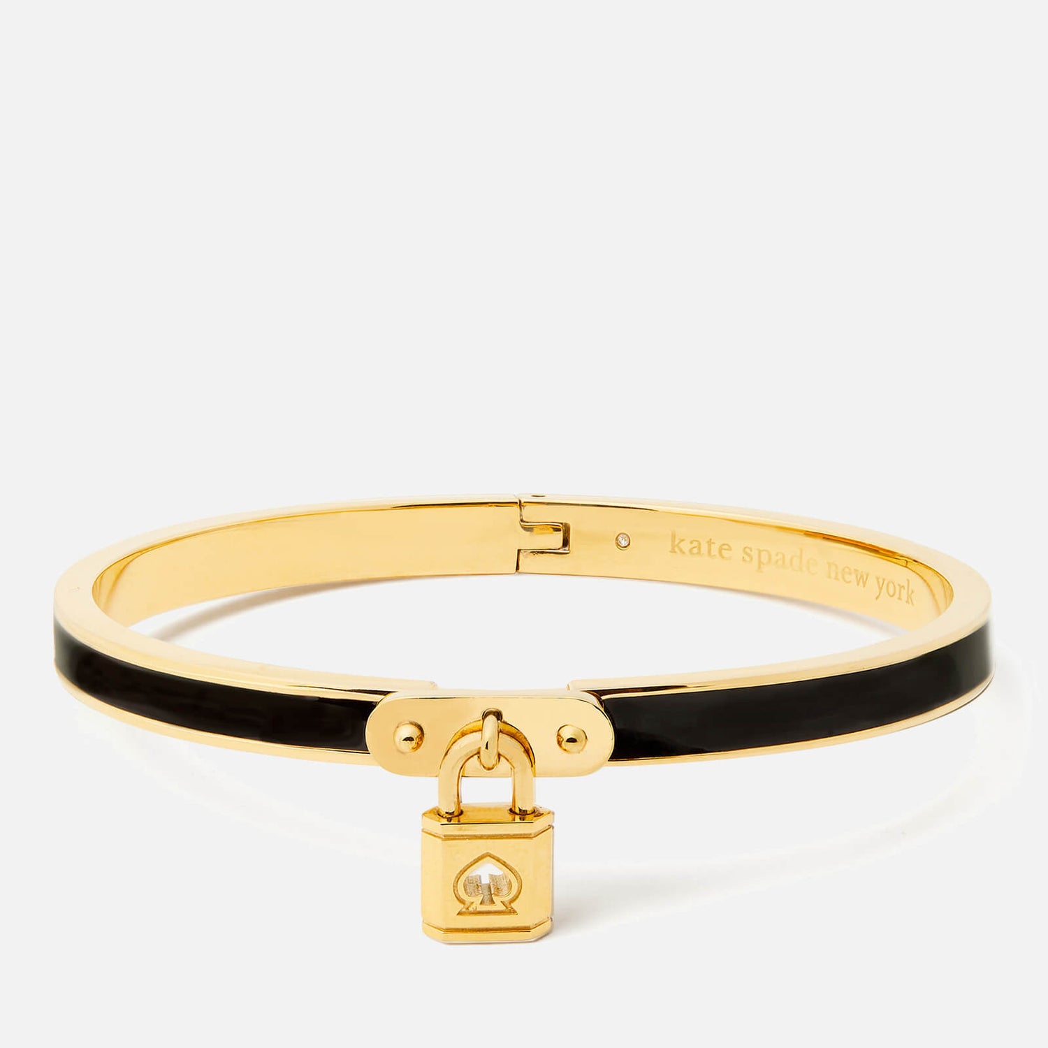 Kate Spade New York Women's Lock And Spade Charm Bangle - Black ...